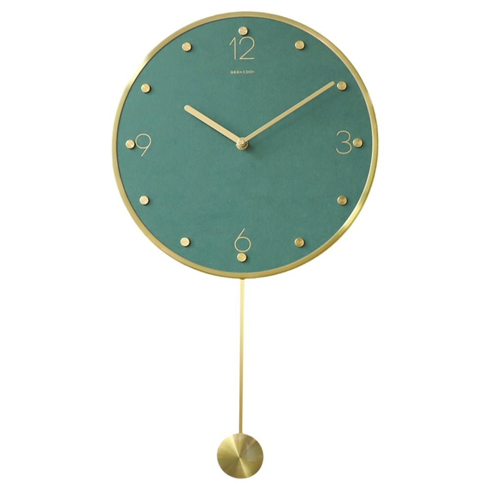 Metal silent swing clock: light luxury color modern light luxury wall ...