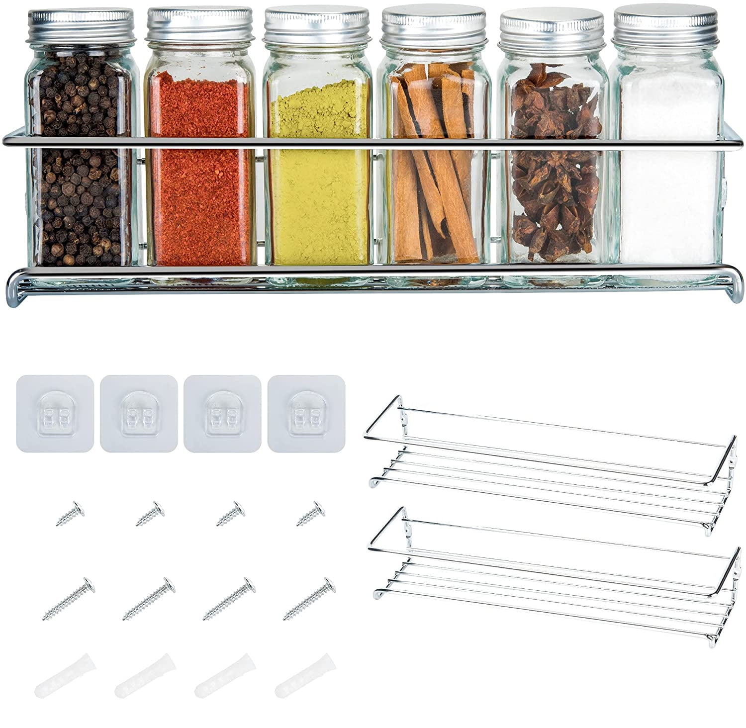 Metal spice racks - for spices, as a kitchen shelf, cupboard insert ...