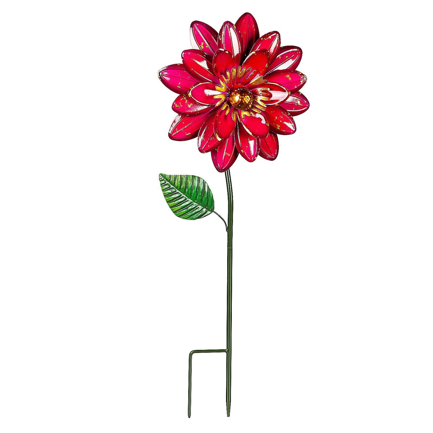 Metal stake, Pink Flower - Walmart.com
