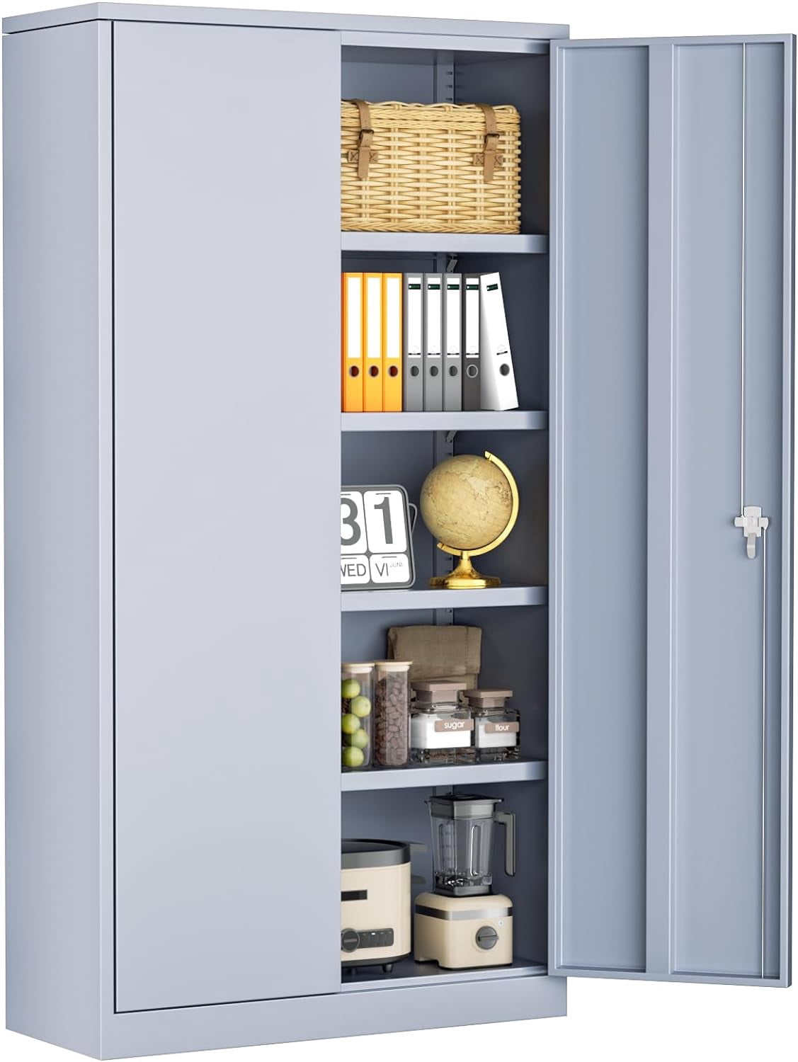 Metal storage cabinet, lockable garage storage cabinets with locking ...
