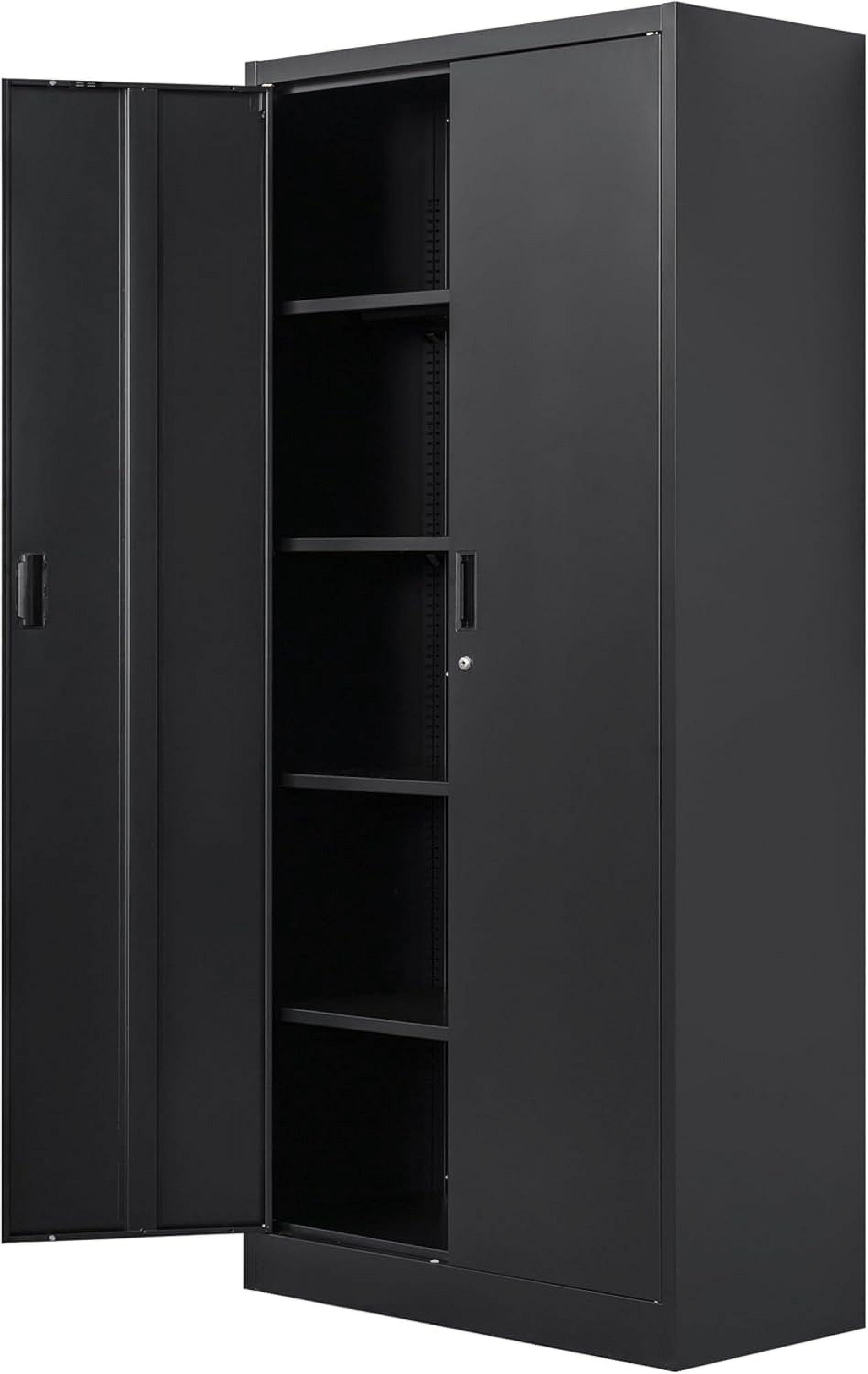 Metal storage cabinet, locking cabinet with adjustable shelves, garage ...