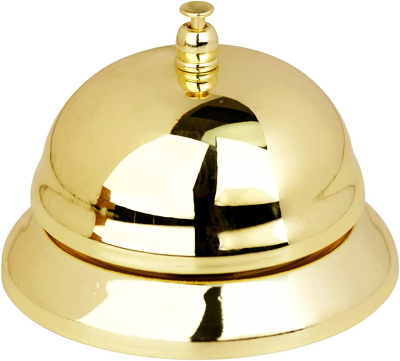 Metal table bell, round service bell, counter bell, call bell, 8.5 cm ...