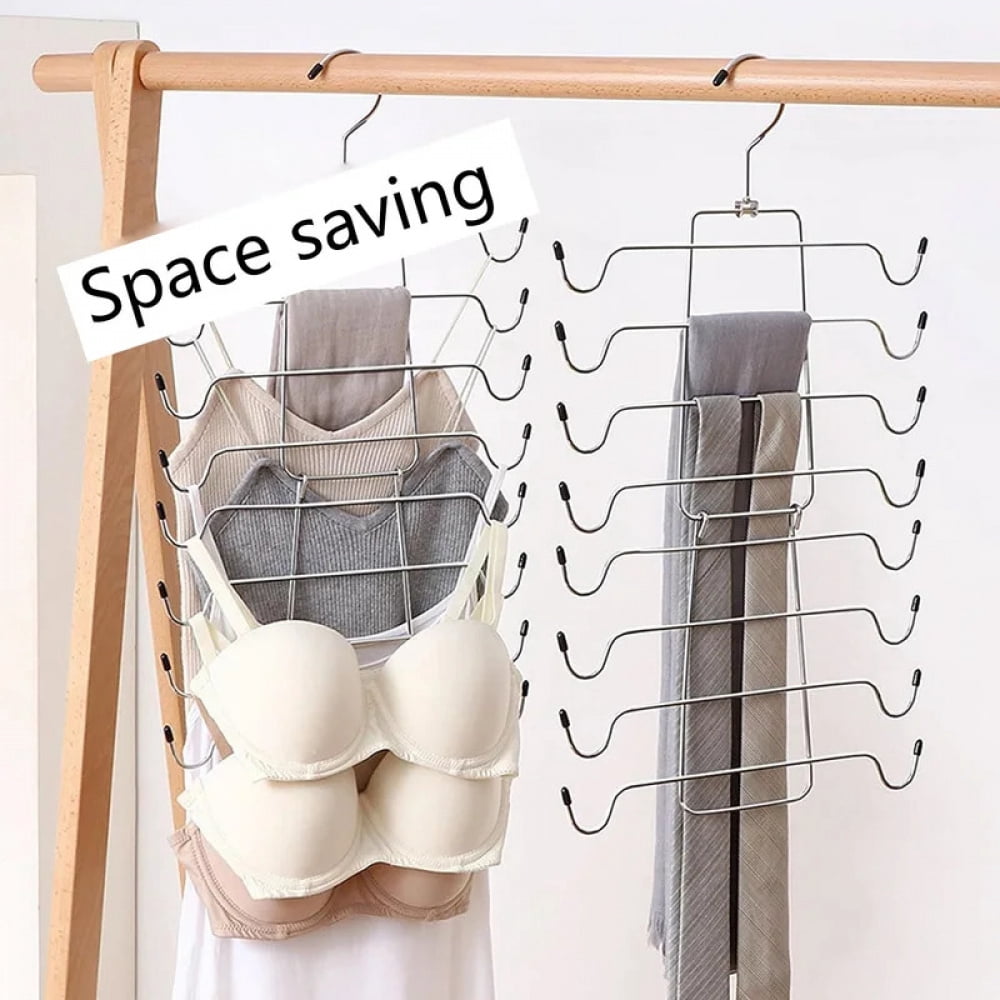 Metal underwear hanger with multiple layers to save space, thick and ...