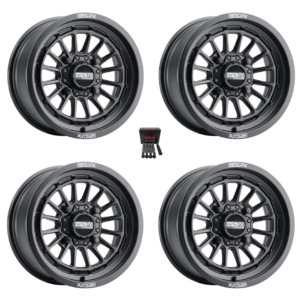 MetalFX Delta 15" Wheels Black Polaris RZR 1000 XP / Ranger XP 900/1000 ...