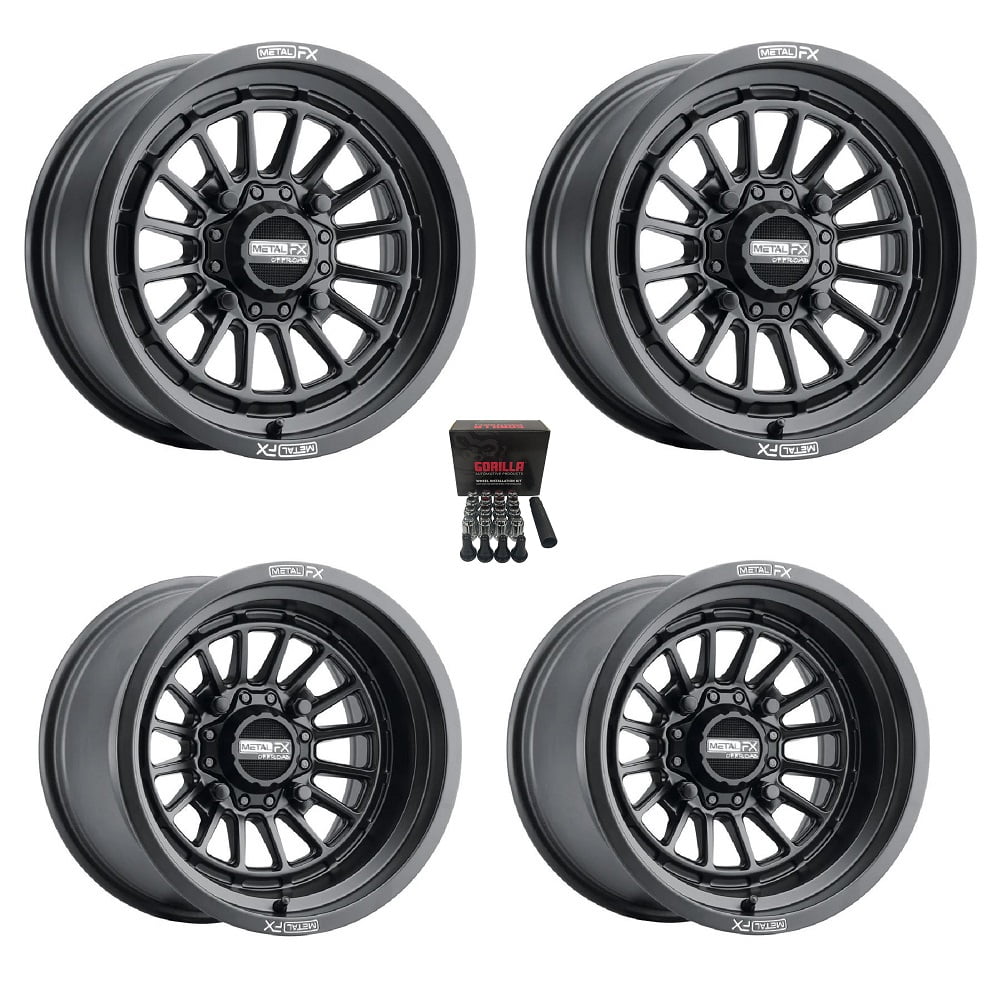 MetalFX Delta 15x10 Wide Wheels Black Can-Am Commander Maverick ...