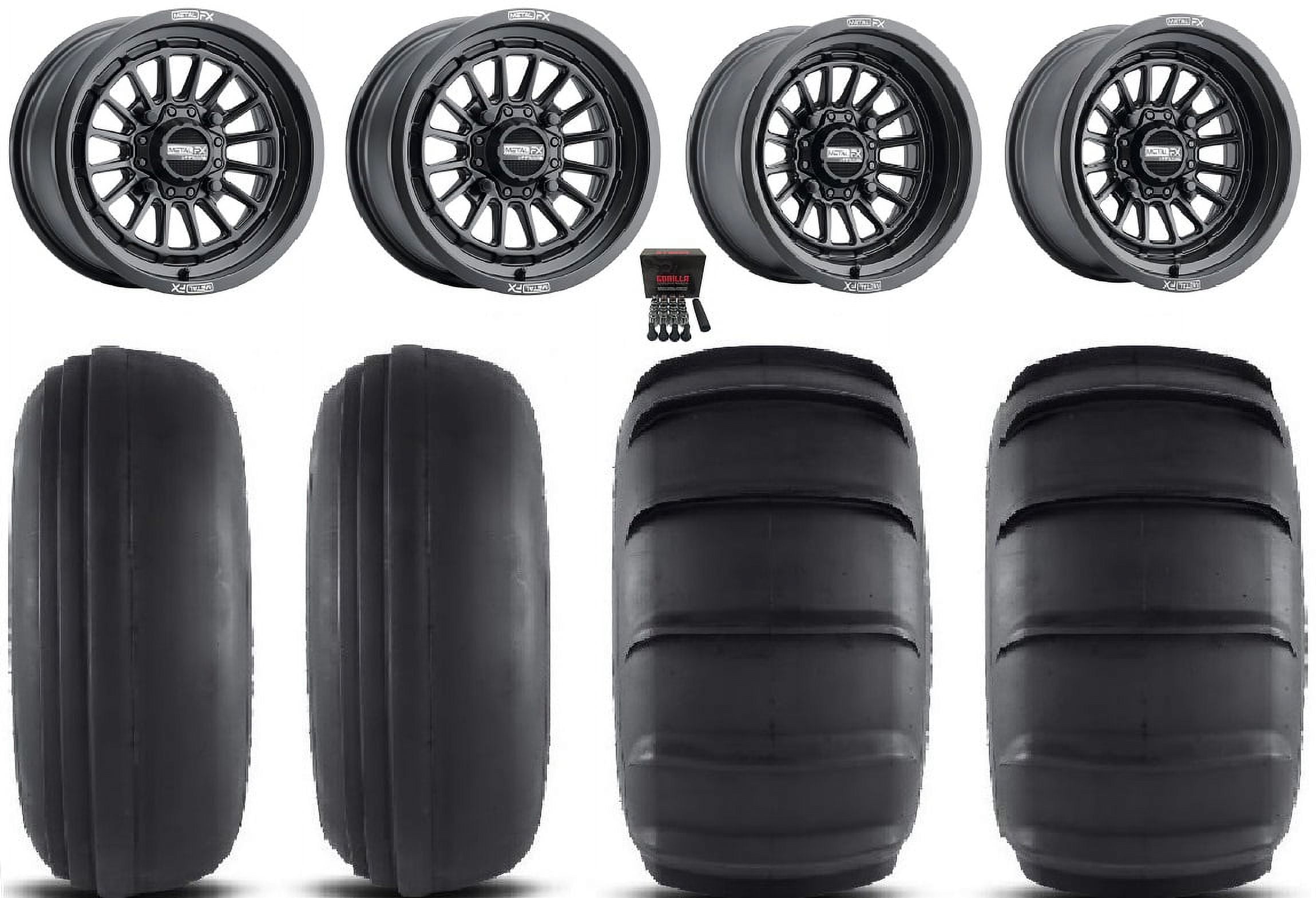 MetalFX Delta 15x7/15x10 Wheels Black 31" Sand Slinger Tires Can-Am ...
