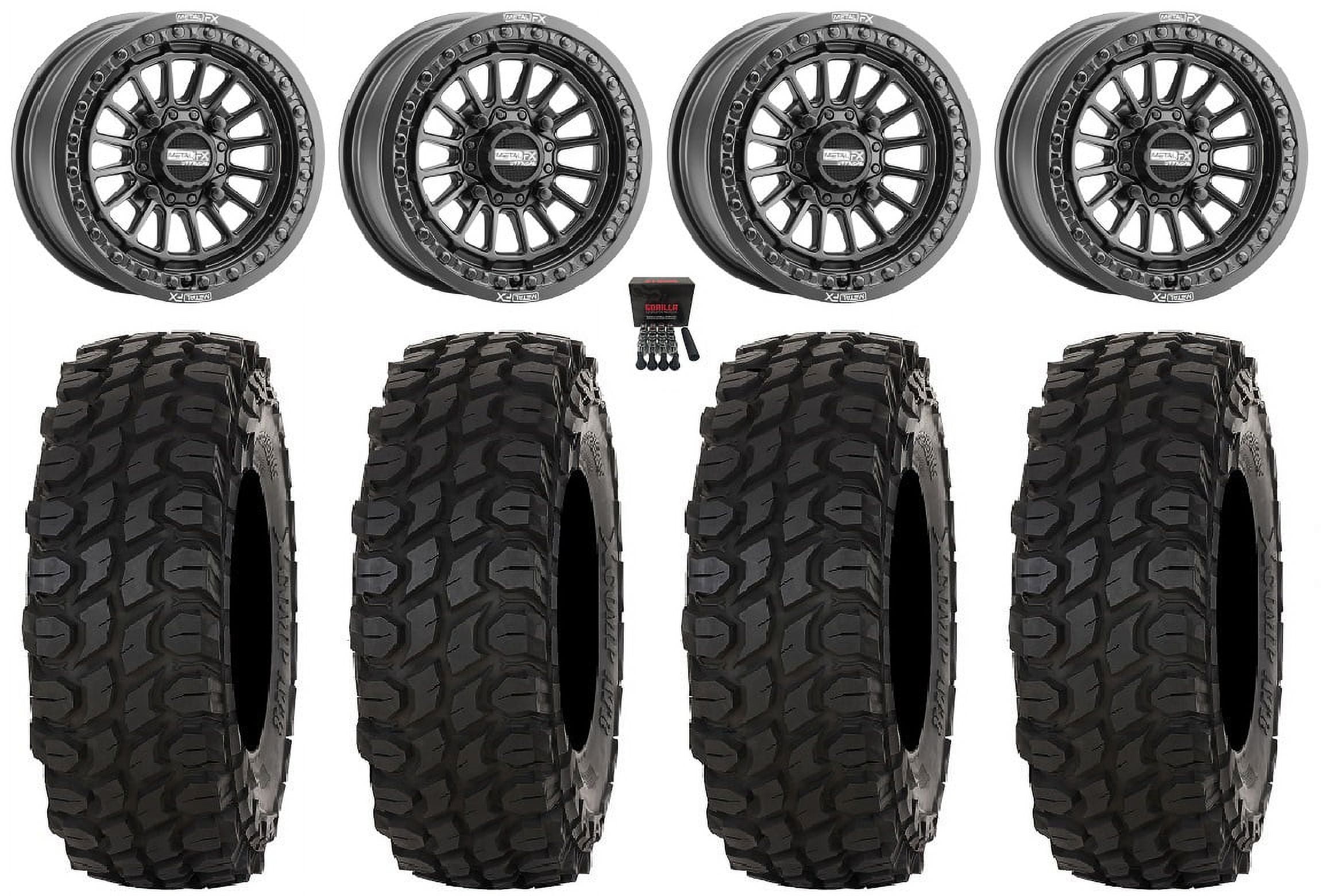 MetalFX Delta Bdlk 15" Wheels Bk 35" XComp ATR Tires Can-Am Commander ...