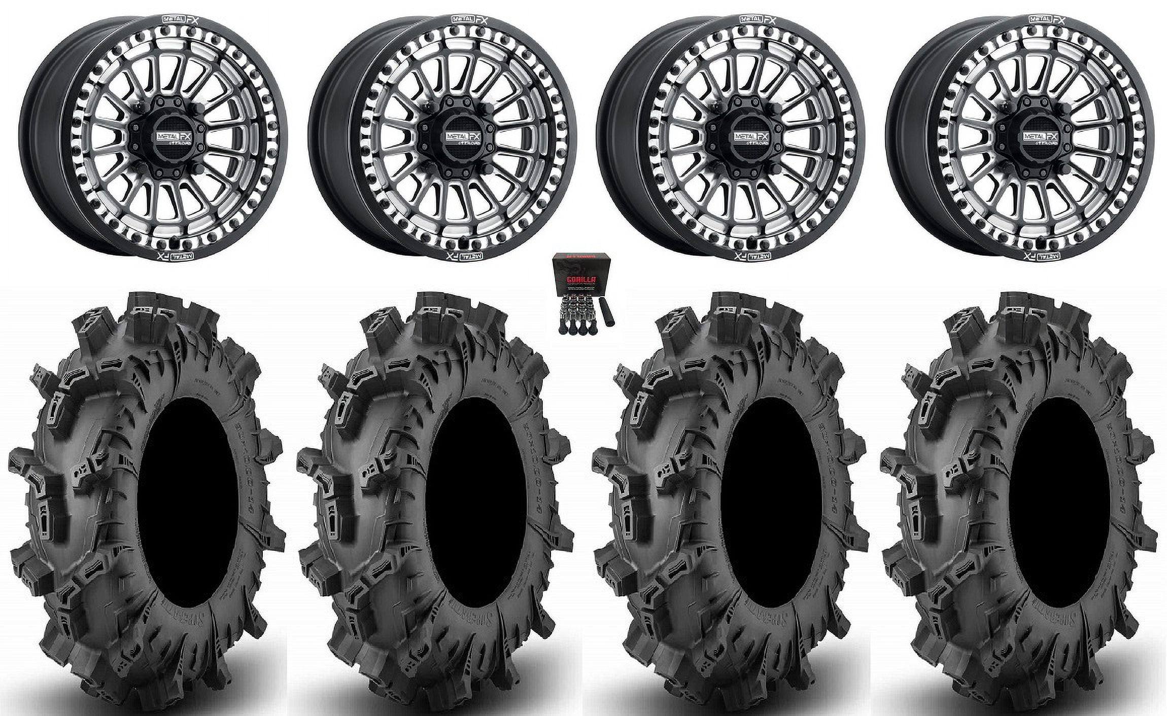 MetalFX Delta Bdlk CC 15" Wheels Bk 32" Terminator Max Tires Can-Am ...