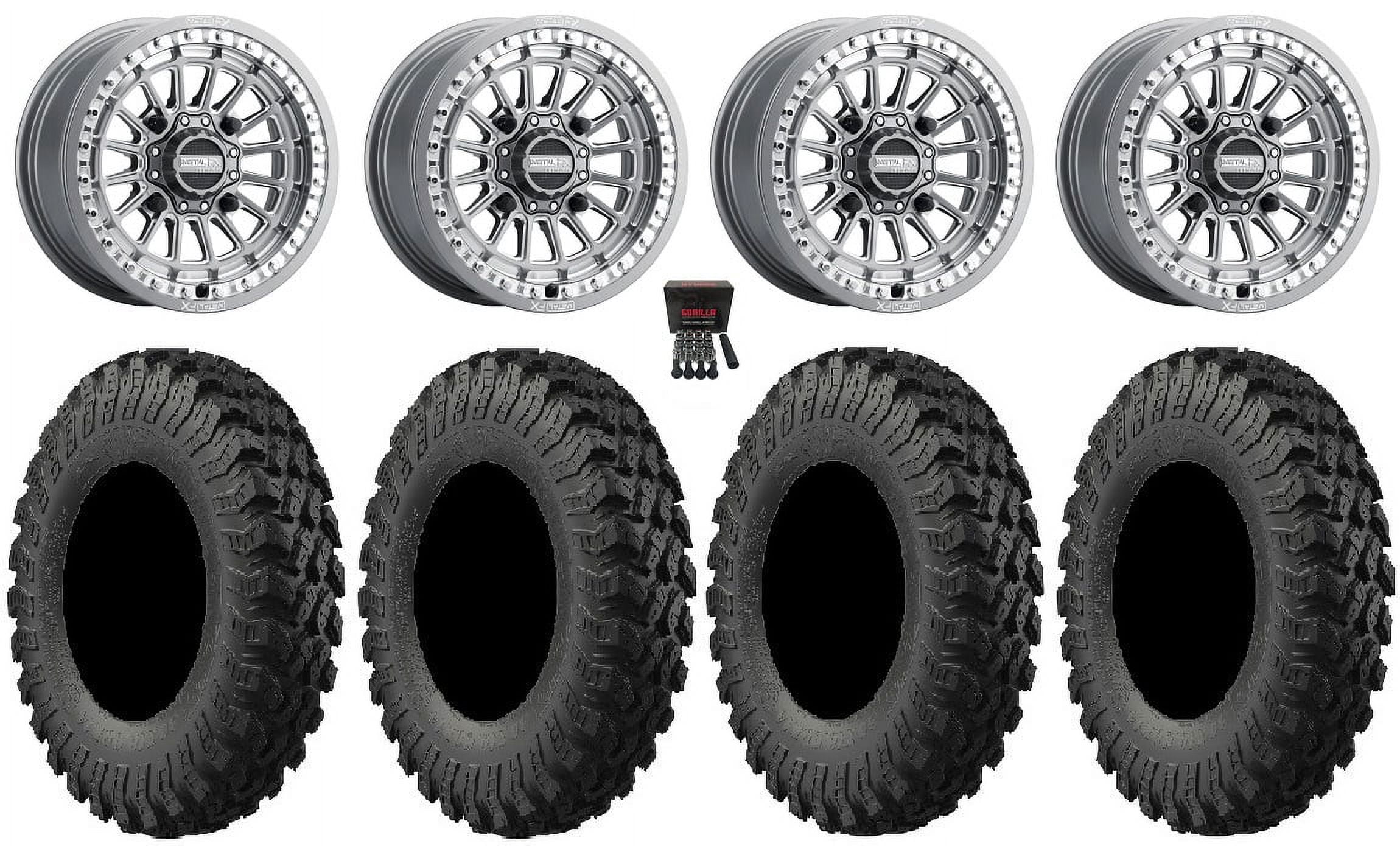 MetalFX Delta Bdlk CC 15" Wheels Gm 28" MotoRally Tires Sportsman RZR ...