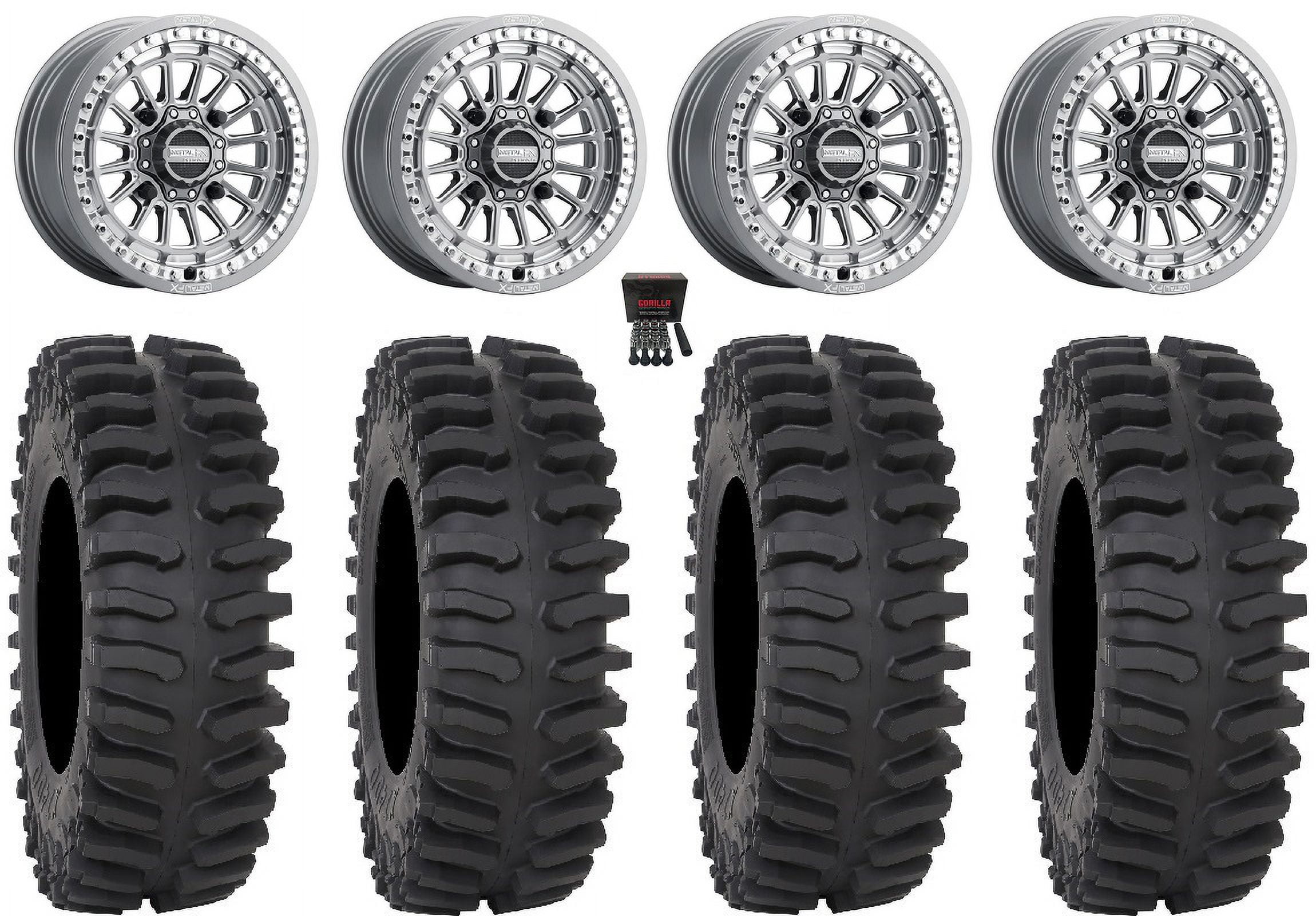 MetalFX Delta Bdlk CC 15" Wheels Gm 30" XT400 Tires Sportsman RZR ...