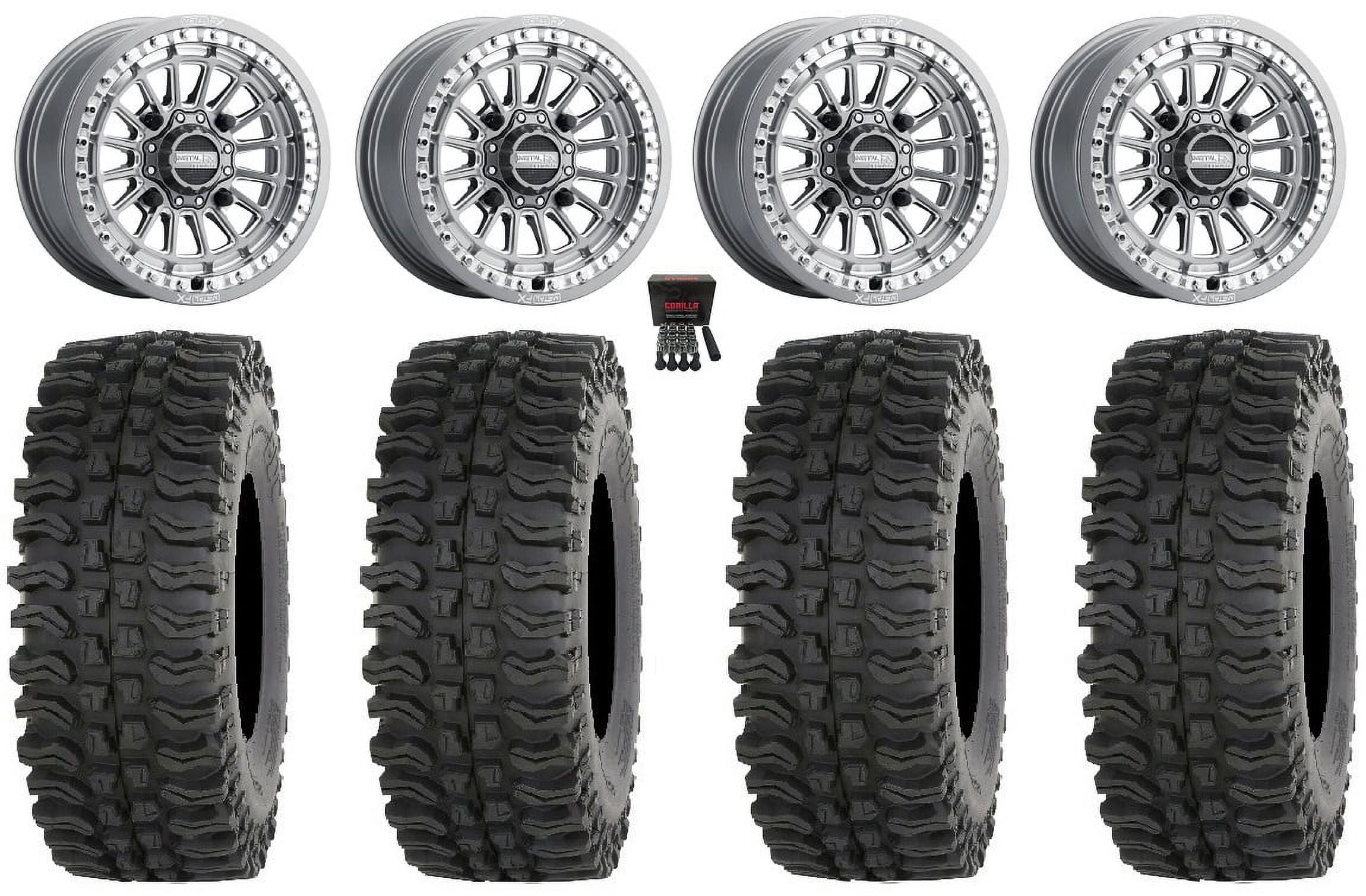 MetalFX Delta Bdlk CC 15" Wheels Gm 33" BDC Tires Sportsman RZR Ranger ...