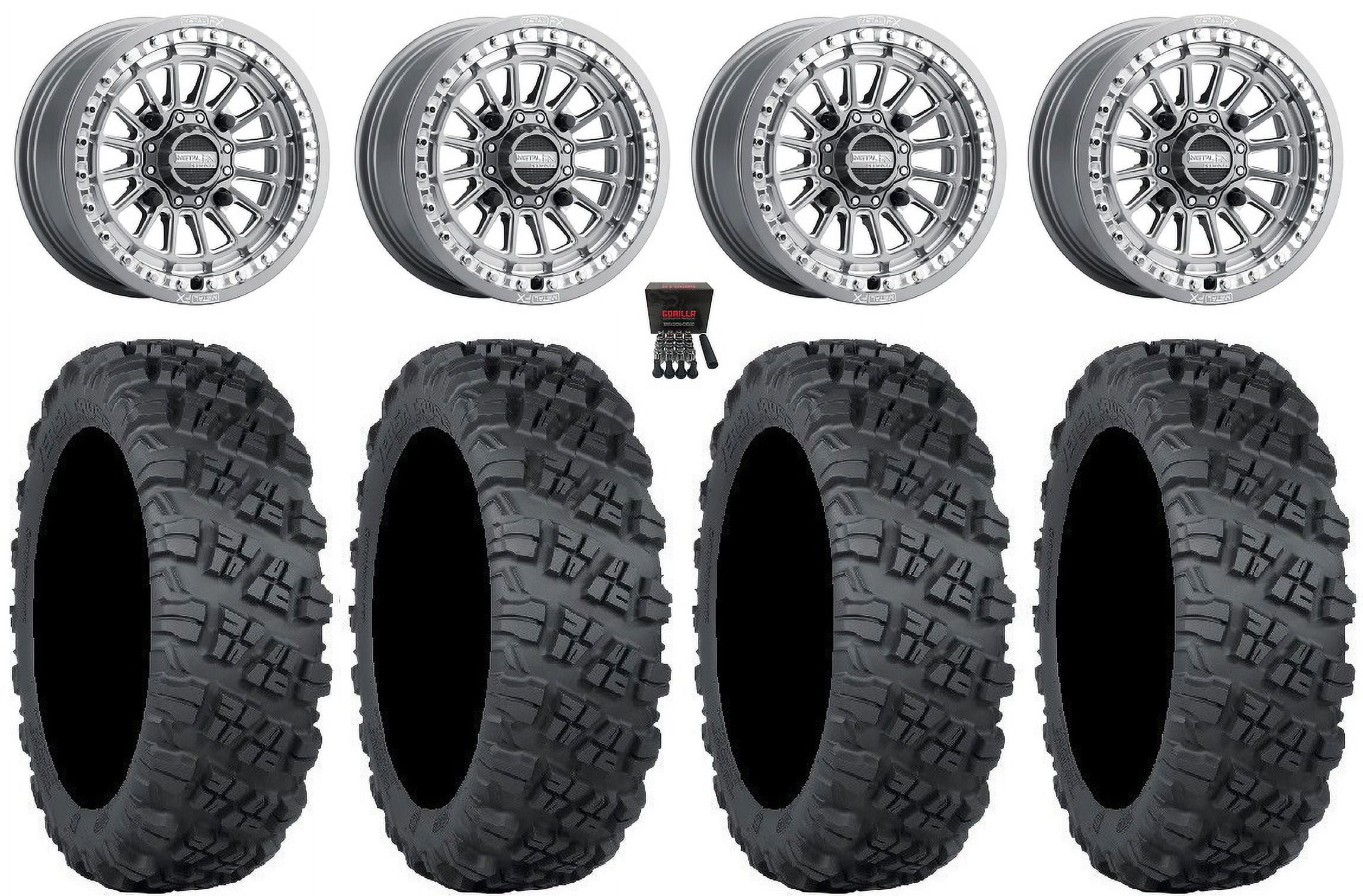 MetalFX Delta Bdlk CC 15" Wheels Gm 33" Versa Cross V3 Tires Mule Pro ...