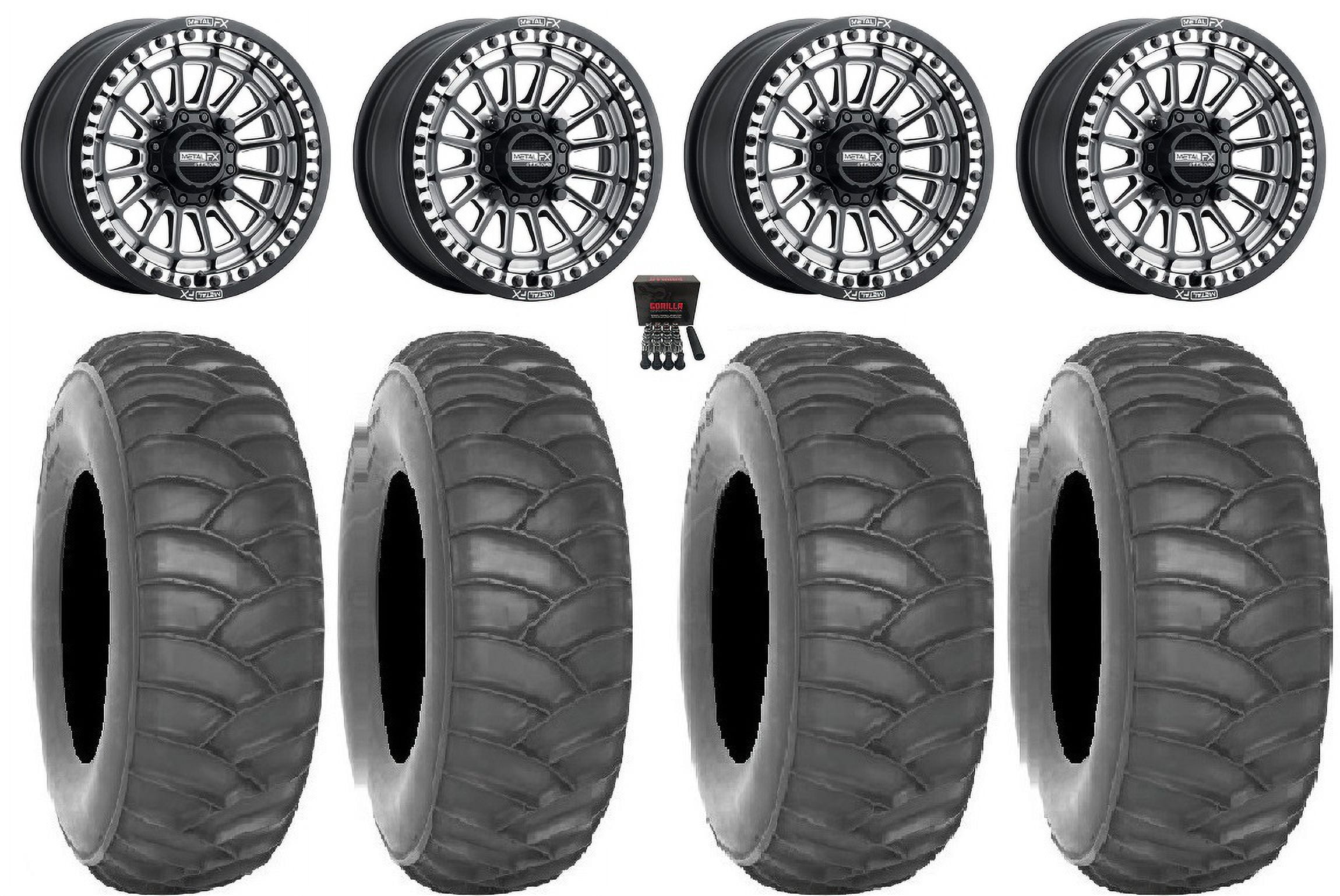 MetalFX Delta Bdlk CC 15x7/15x10 Wheels Bk 33" SS360/HP Tires Polaris ...