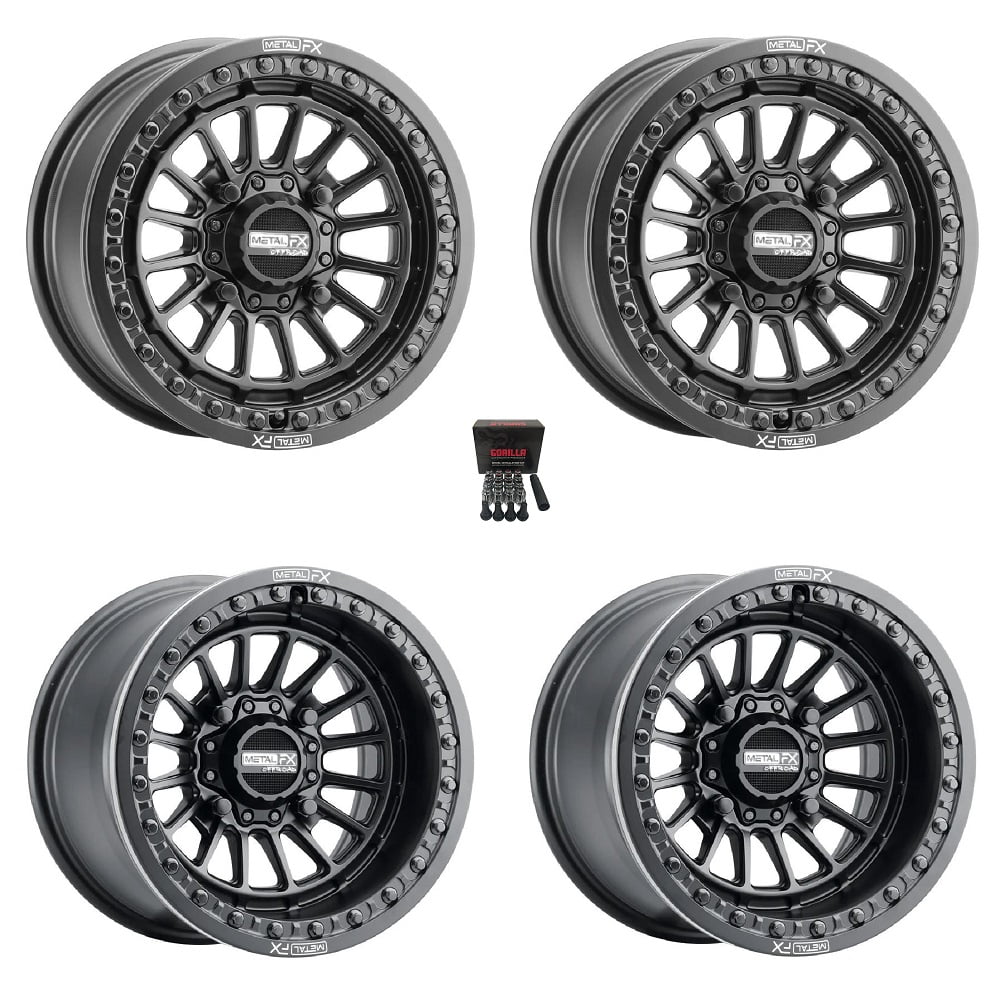 MetalFX Delta Beadlock 15x7/15x10 Wheels Black Can-Am Commander ...