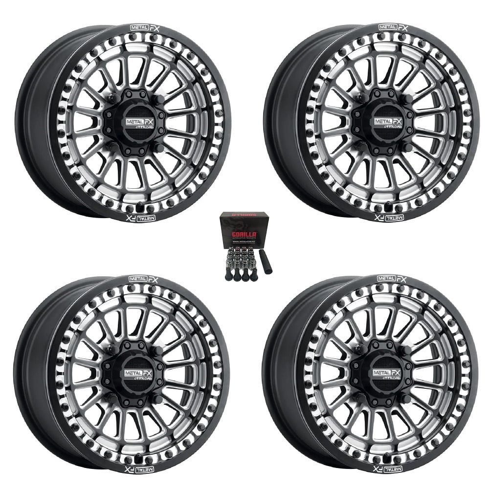 MetalFX Delta Beadlock Contrast Cut 15x10 Wide Wheels Bk Can-Am ...