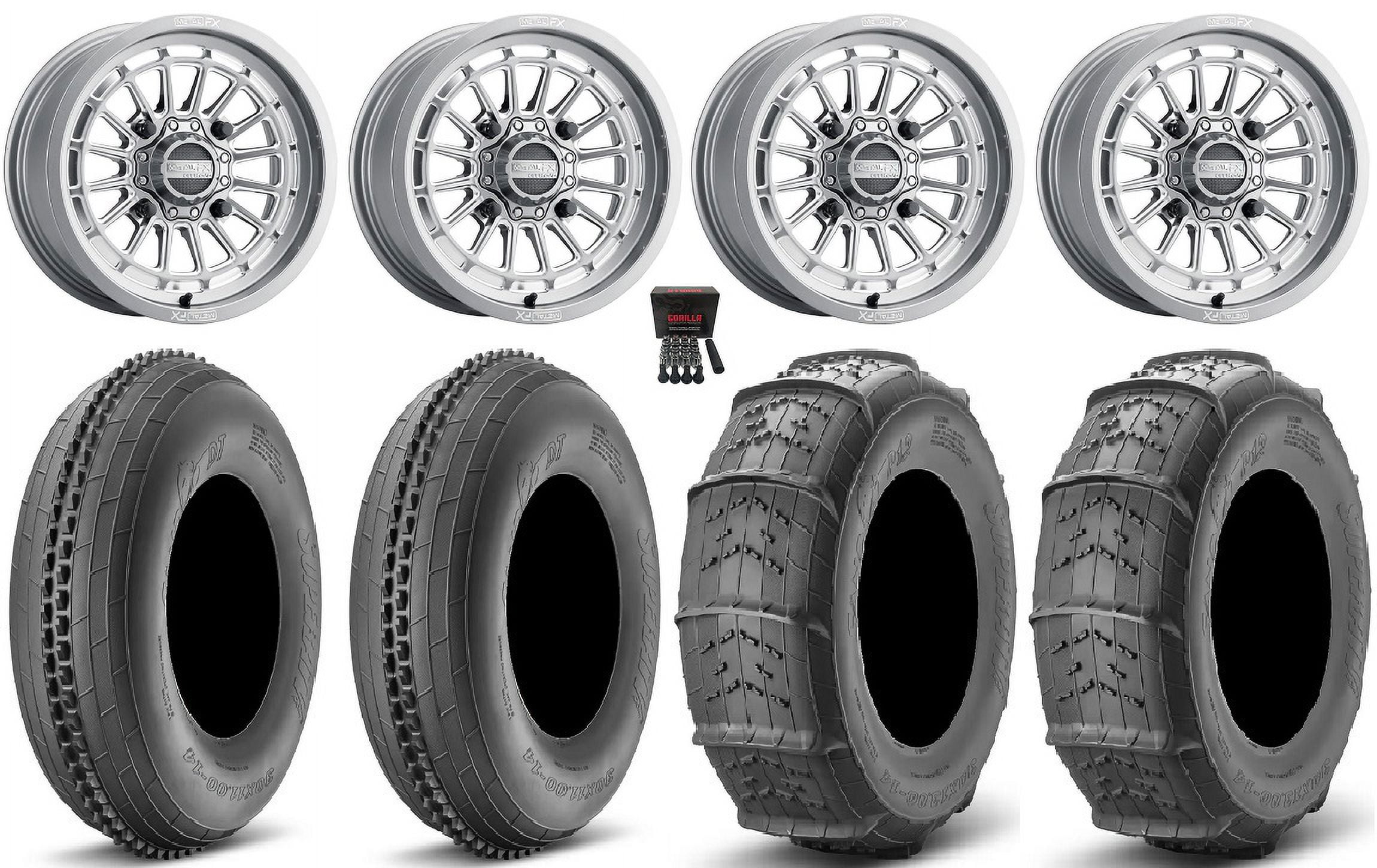 MetalFX Delta CC 15x7/15x10 Wheels Gm 32" SandCat Tires Polaris RZR XP ...