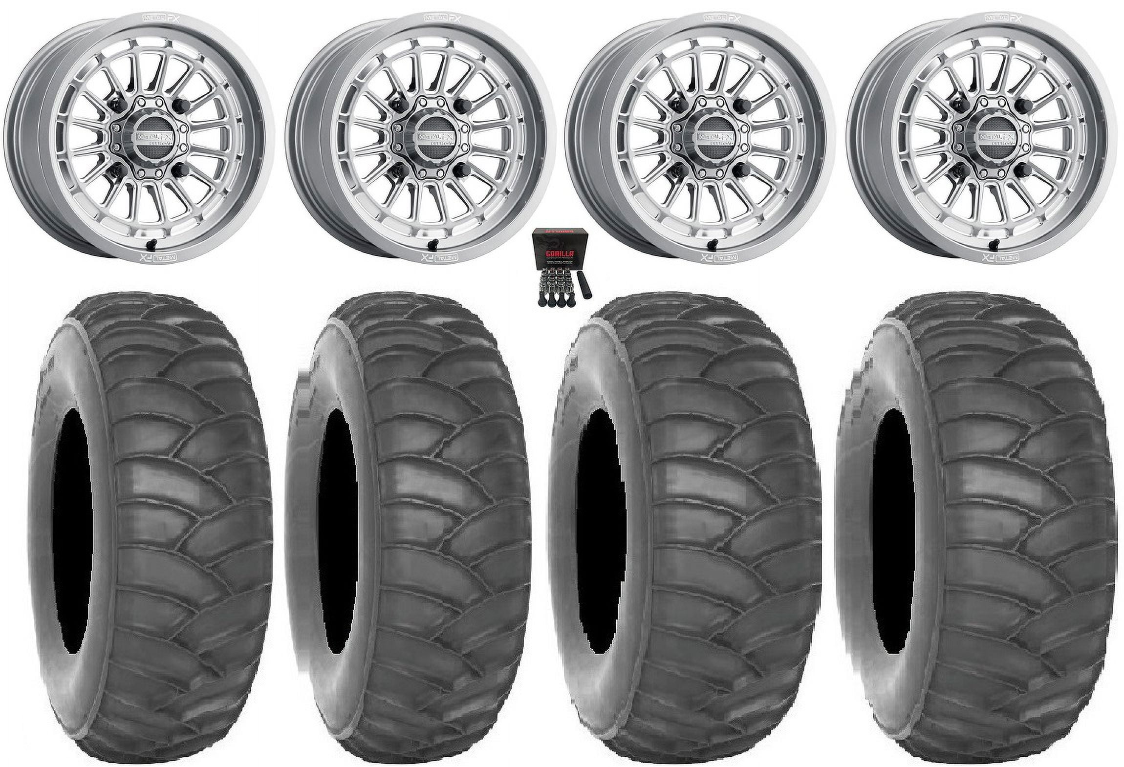 MetalFX Delta CC 15x7/15x10 Wheels Gm 35" SS360 Tires Can-Am Maverick ...