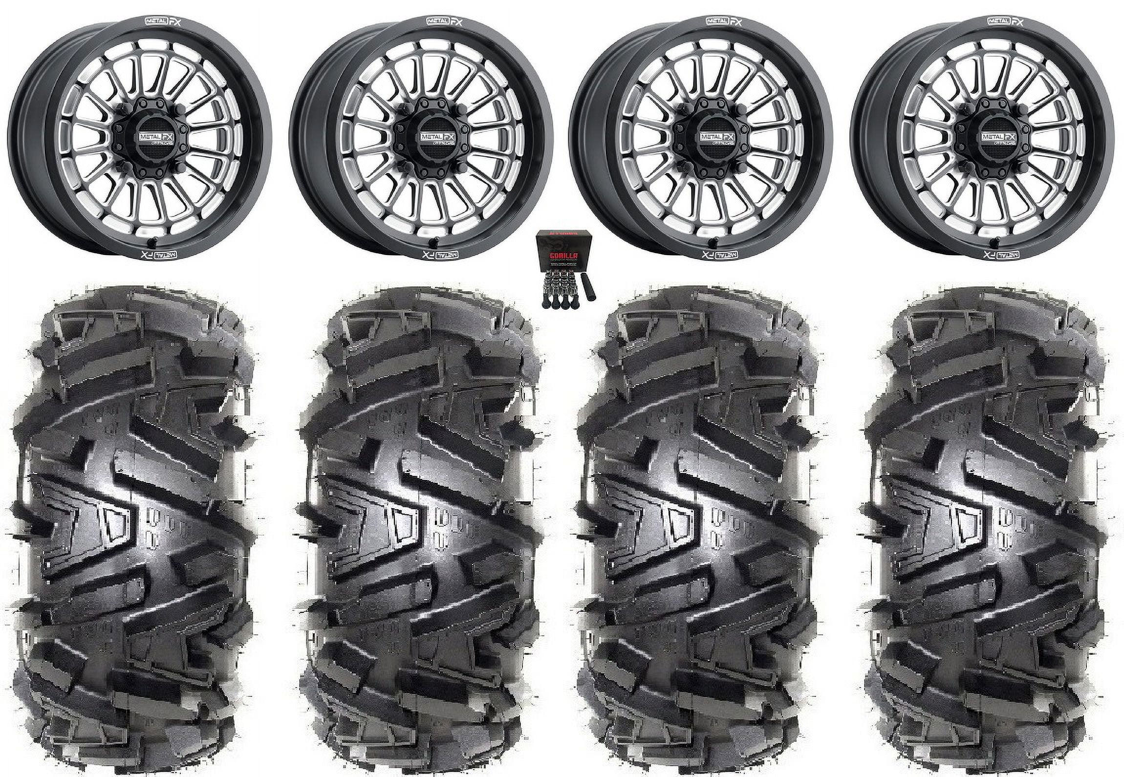 MetalFX Delta Contrast Cut 15" Wheels Bk 28" Moto MTC Tires Sportsman ...