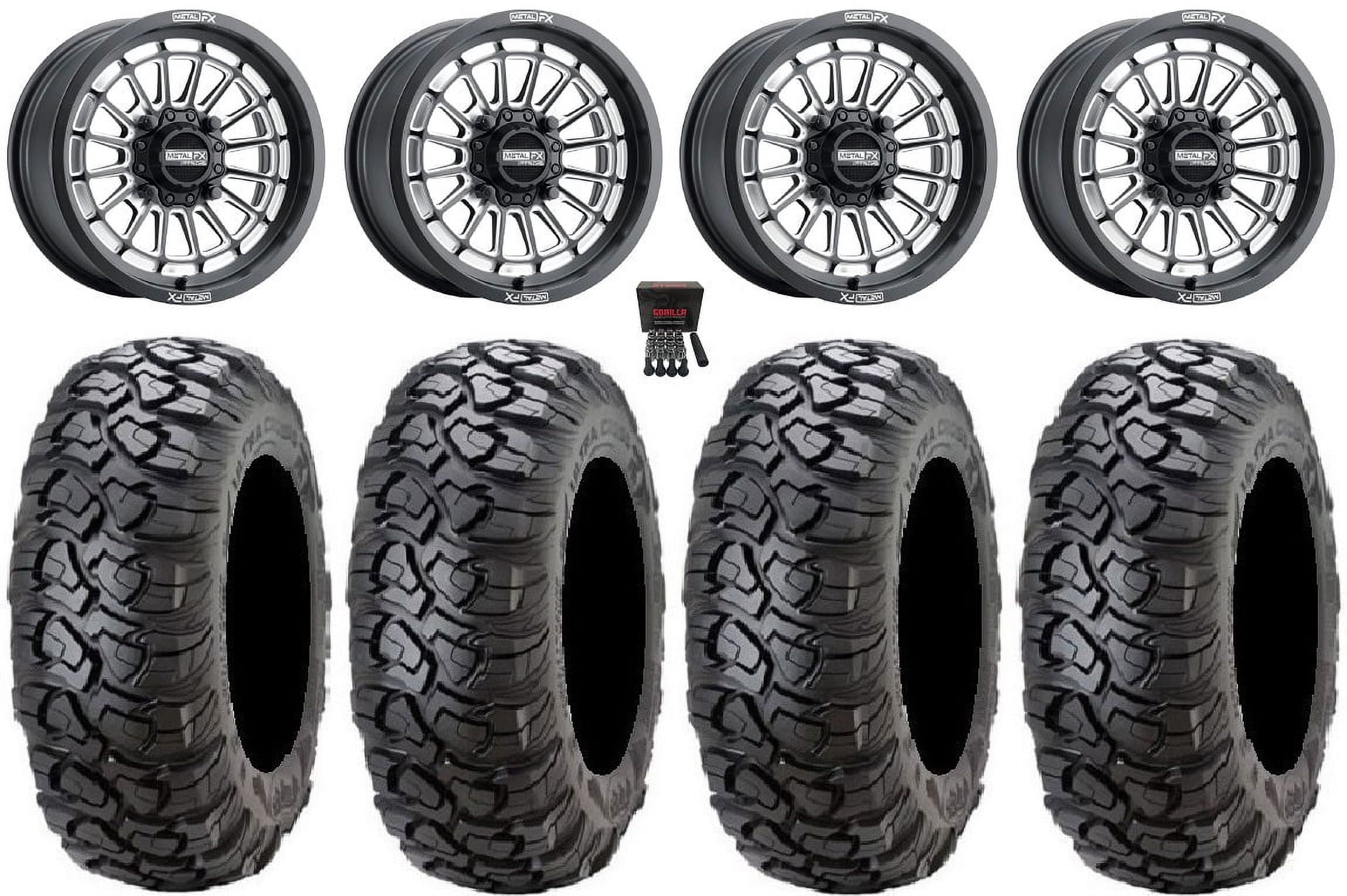 MetalFX Delta Contrast Cut 15" Wheels Bk 30" Ultracross Tires Can-Am ...
