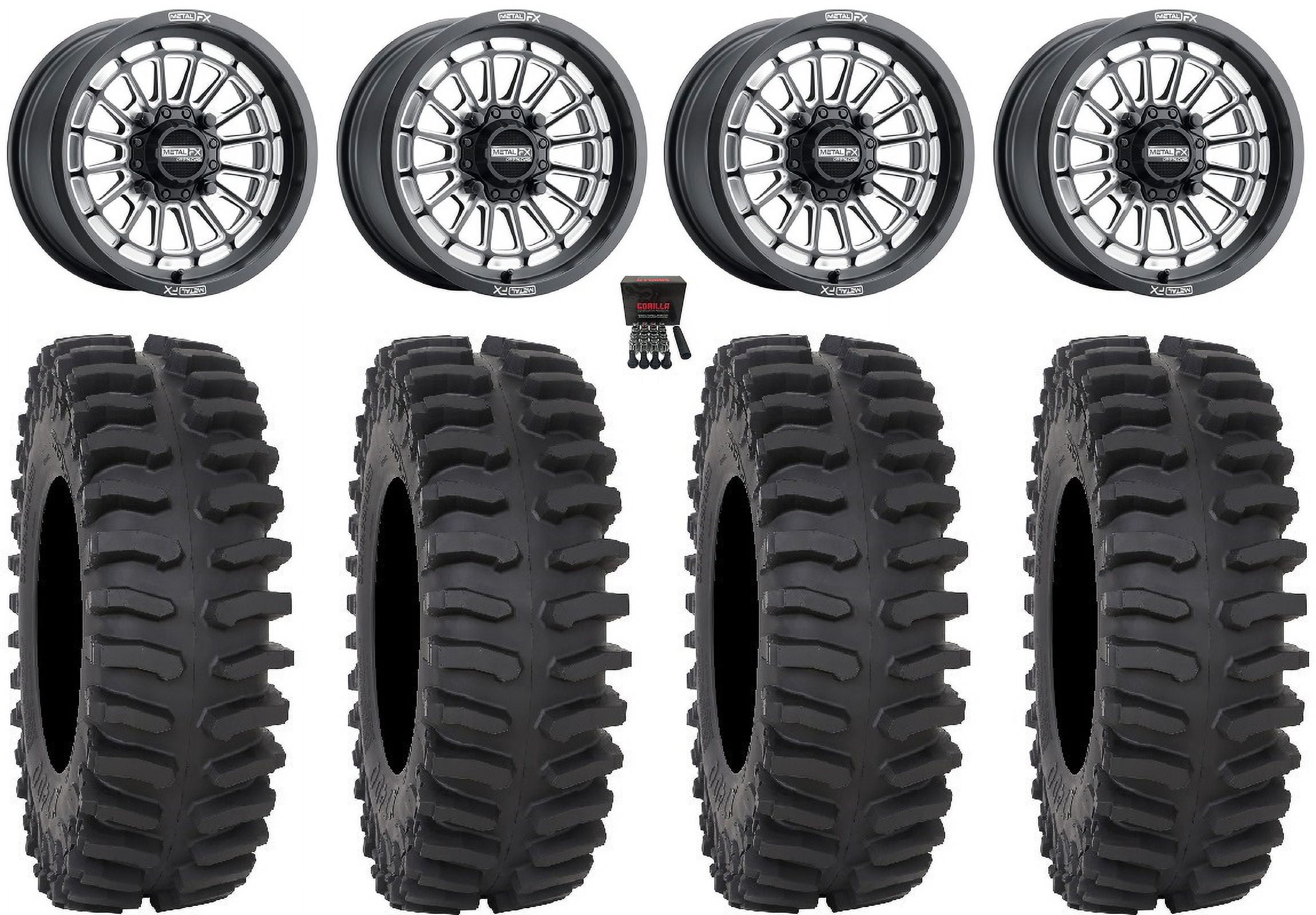 MetalFX Delta Contrast Cut 15" Wheels Bk 30" XT400 Tires Can-Am ...