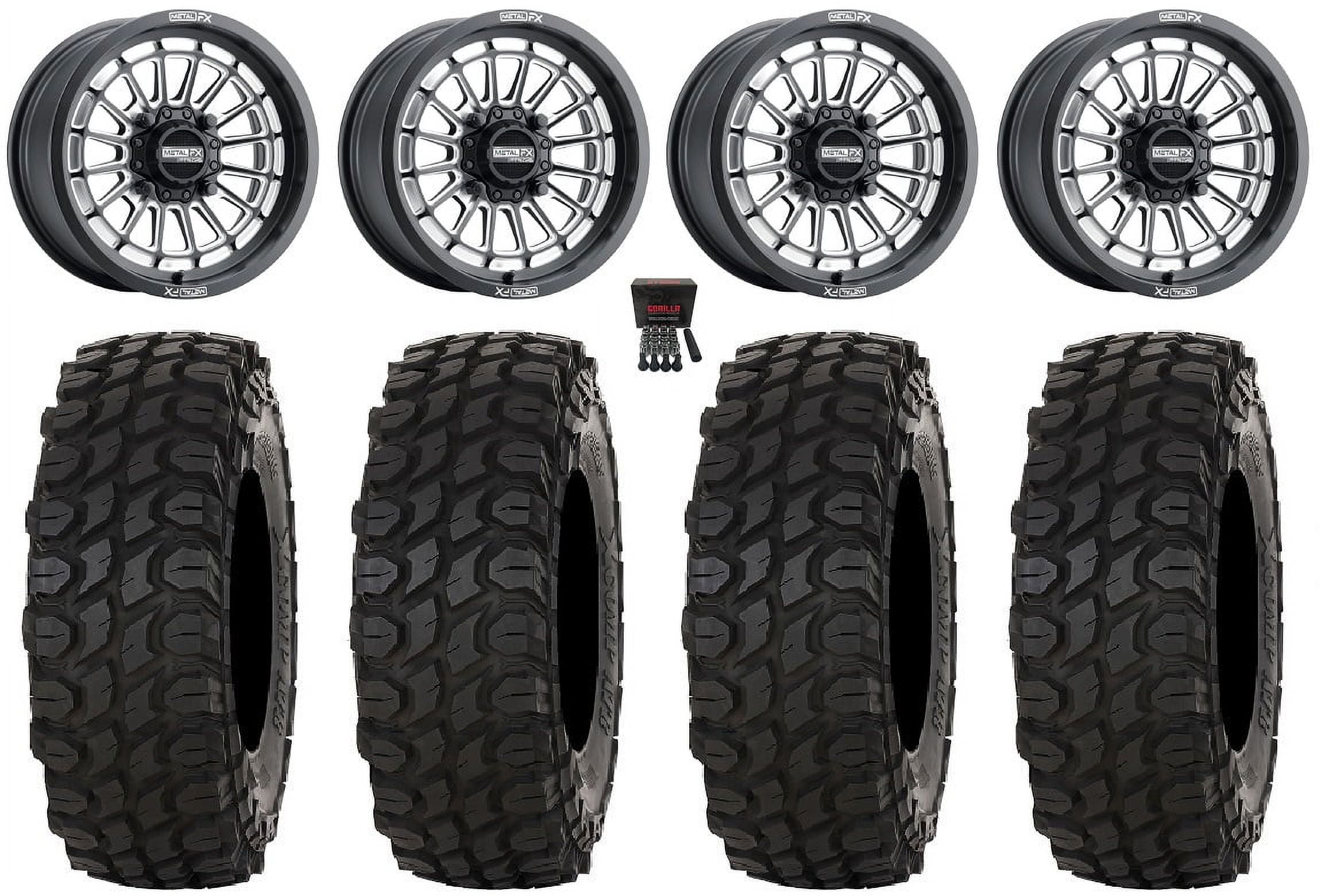 MetalFX Delta Contrast Cut 15" Wheels Bk 32" XComp ATR Tires Can-Am ...
