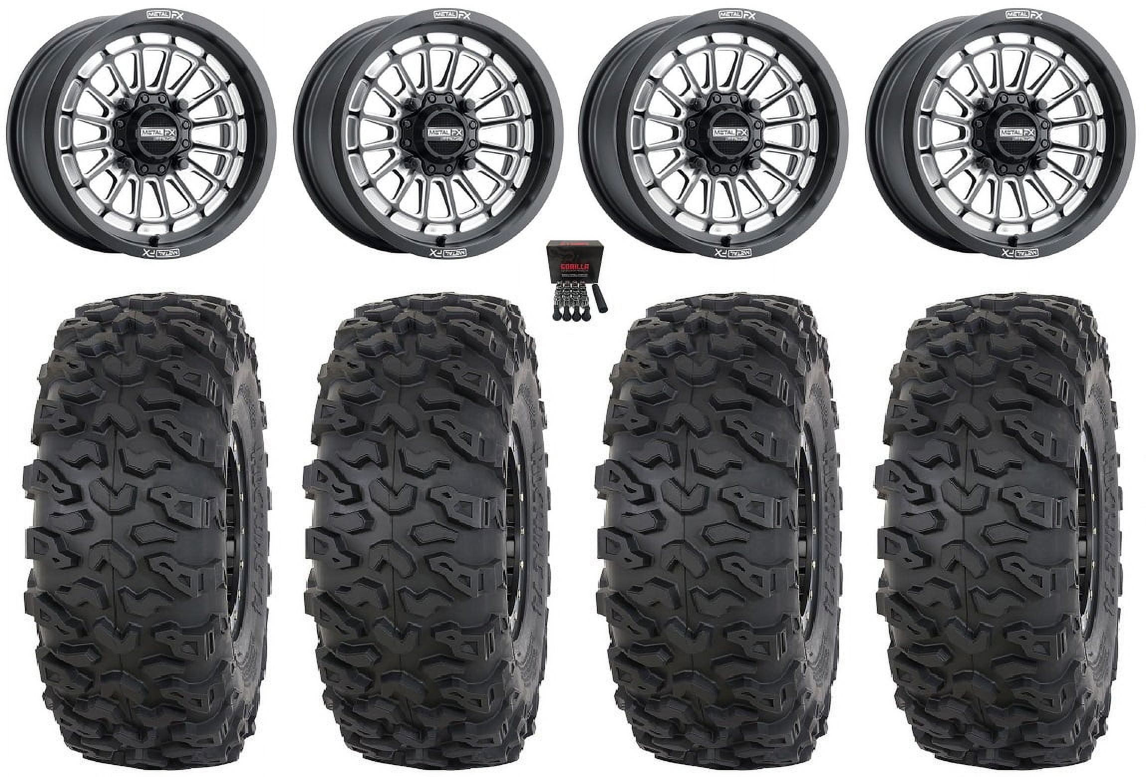 MetalFX Delta Contrast Cut 15" Wheels Bk 35" Roctane T4 Tires ...