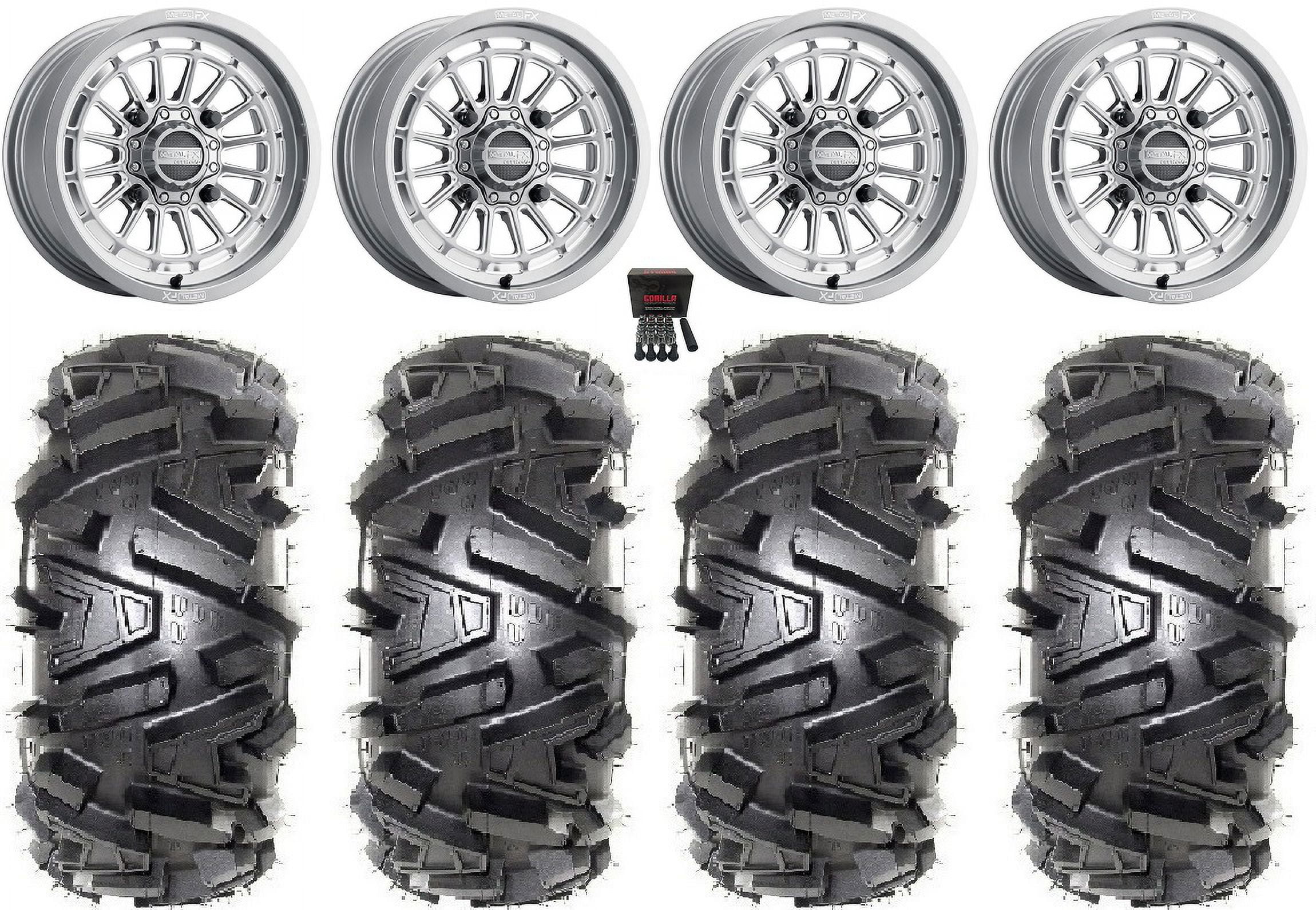 MetalFX Delta Contrast Cut 15" Wheels Gm 28" Moto MTC Tires Kawasaki ...