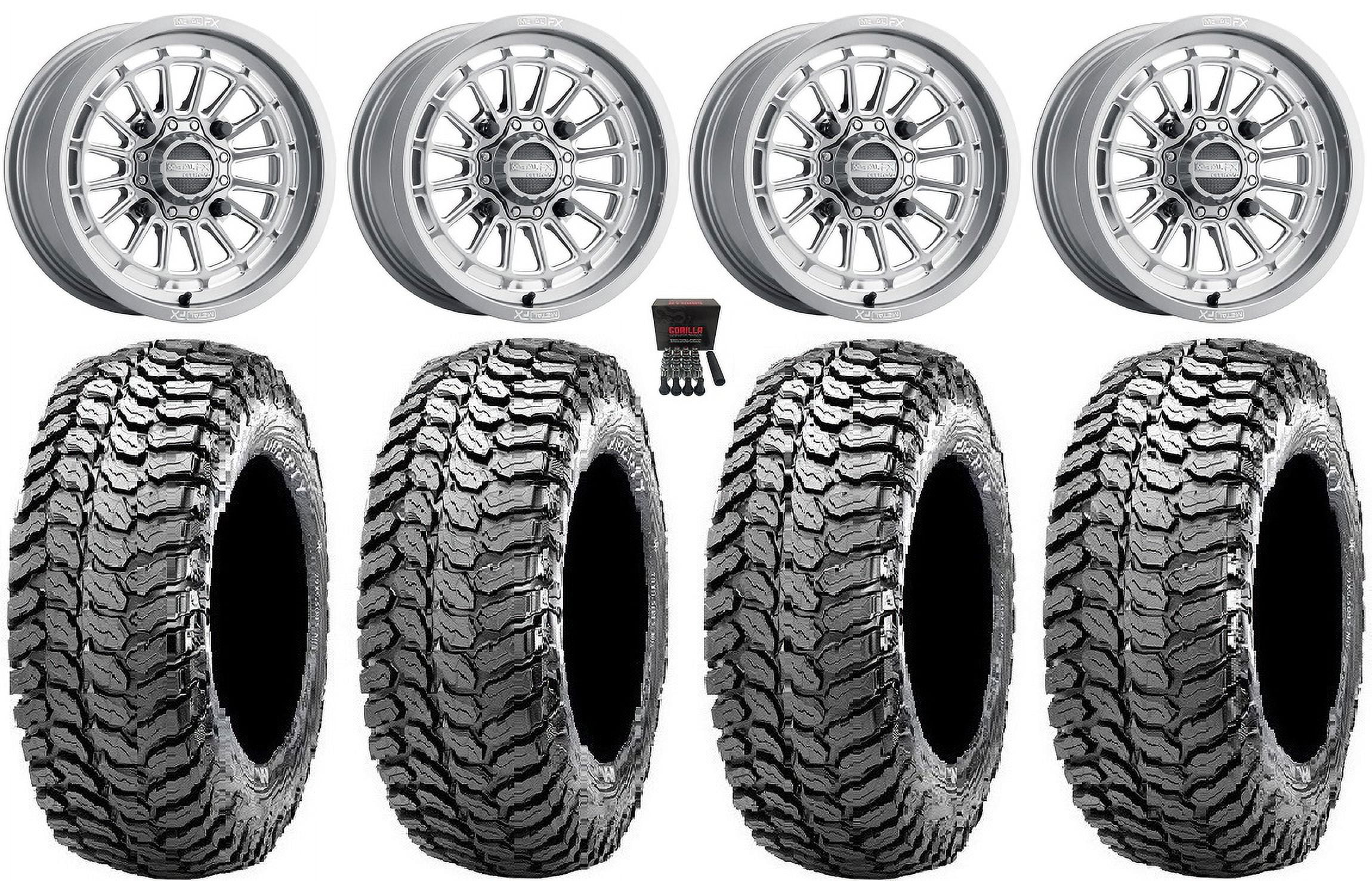 MetalFX Delta Contrast Cut 15" Wheels Gm 32" Liberty Tires Polaris RZR ...