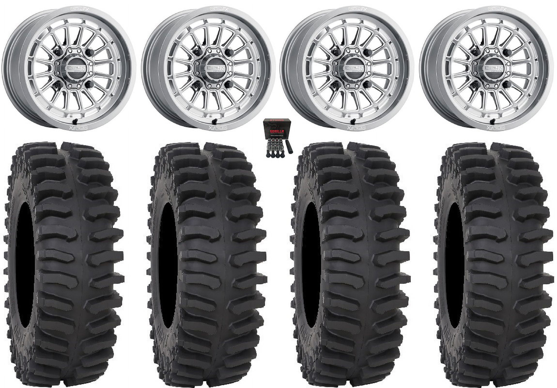 MetalFX Delta Contrast Cut 15" Wheels Gm 32" XT400 Tires Can-Am ...