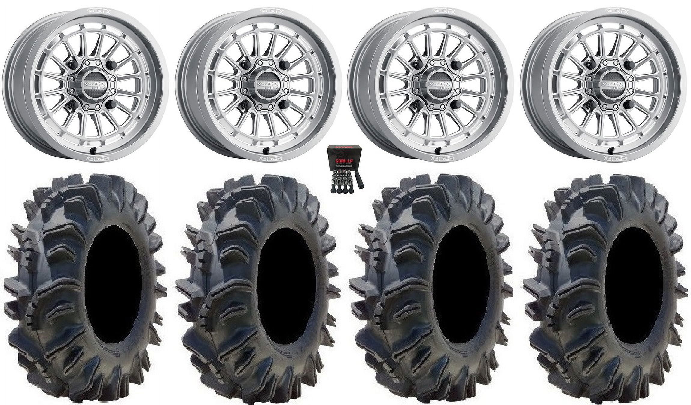 MetalFX Delta Contrast Cut 15" Wheels Gm 34" Terminator Tires Polaris ...