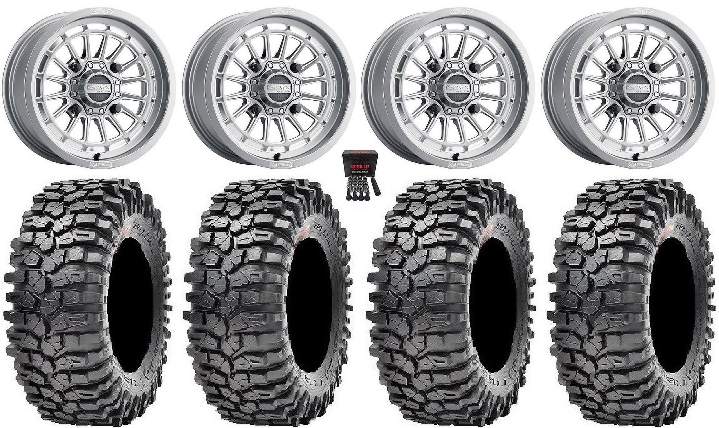 MetalFX Delta Contrast Cut 15" Wheels Gm 35" Roxxzilla Tires Can-Am ...