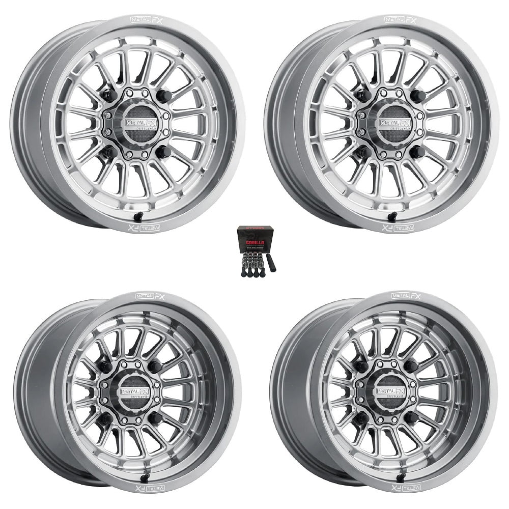 MetalFX Delta Contrast Cut 15x7/15x10 Wheels Gunmetal Sportsman RZR ...