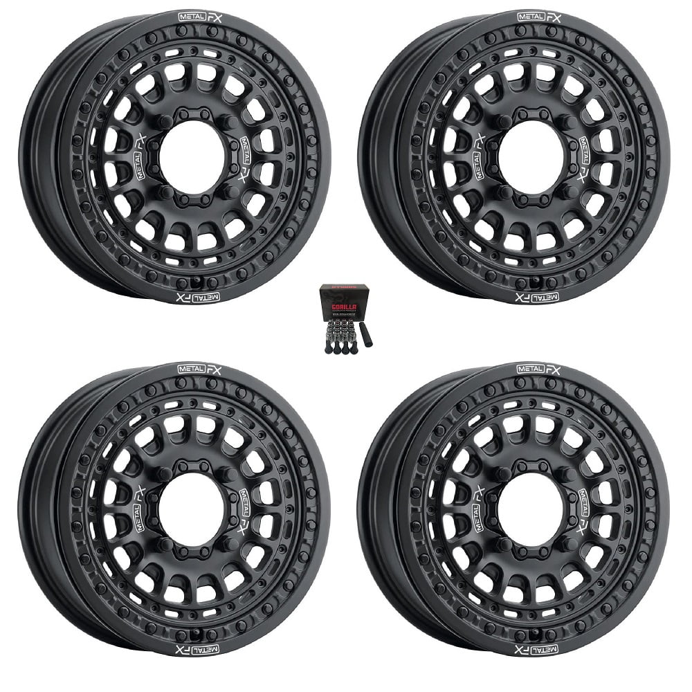 MetalFX Hitman Beadlock 15" Wheels Black Can-Am Commander Maverick ...