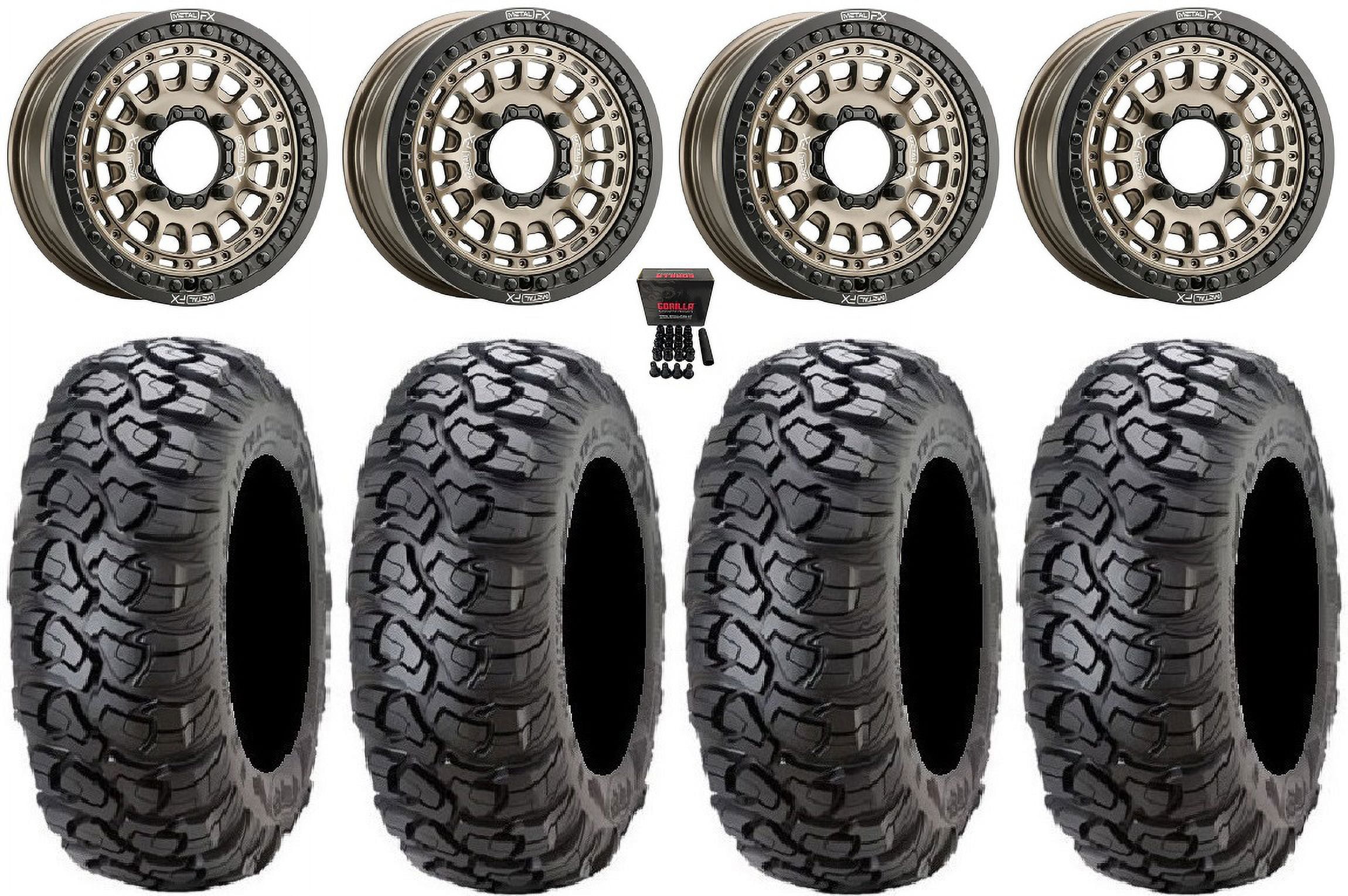 MetalFX Hitman Beadlock 15" Wheels Br 32" Ultracross Tires Kawasaki ...