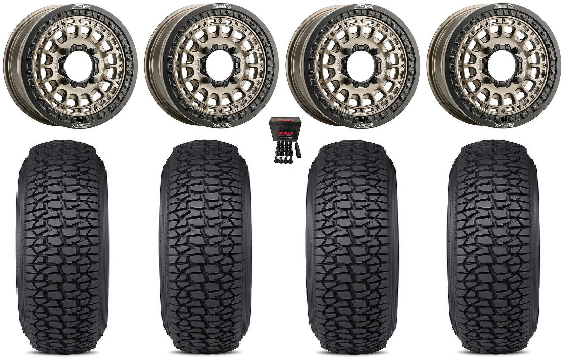 MetalFX Hitman Beadlock 15" Wheels Bronze 30" Regulator 2 Tires Can-Am ...
