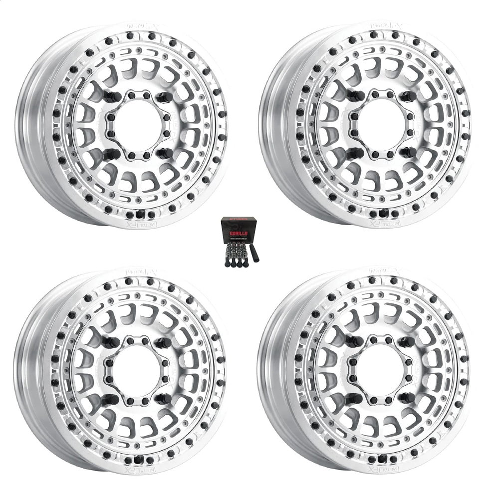 MetalFX Hitman Beadlock 15" Wheels Raw Can-Am Maverick X3 / Honda ...