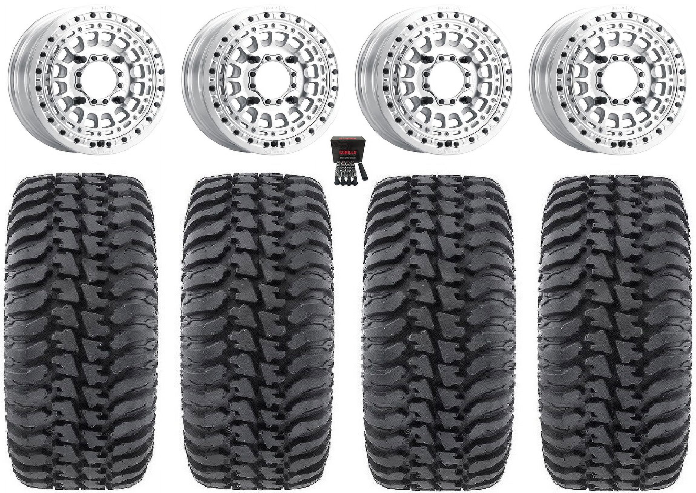 MetalFX Hitman Beadlock 15x6 Wheels Raw 30" Regulator Tires Sportsman ...