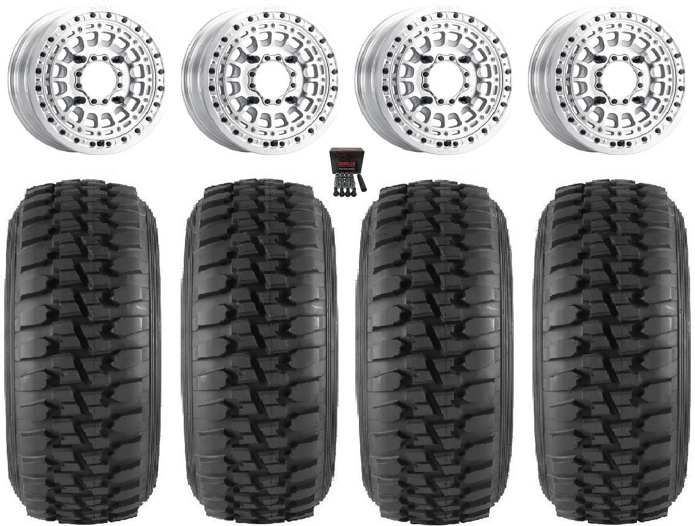 MetalFX Hitman Beadlock 15x6 Wheels Raw 32" Desert Series Tires Can-Am ...