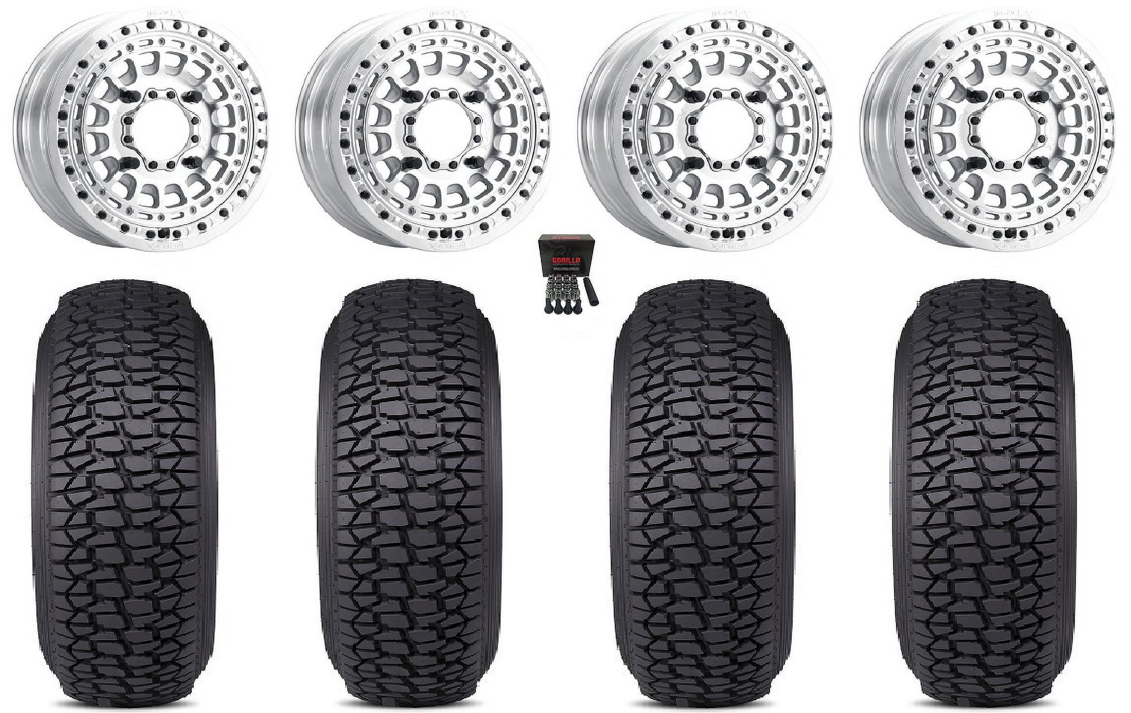MetalFX Hitman Beadlock 15x6 Wheels Raw 32" Regulator 2 Tires Can-Am ...
