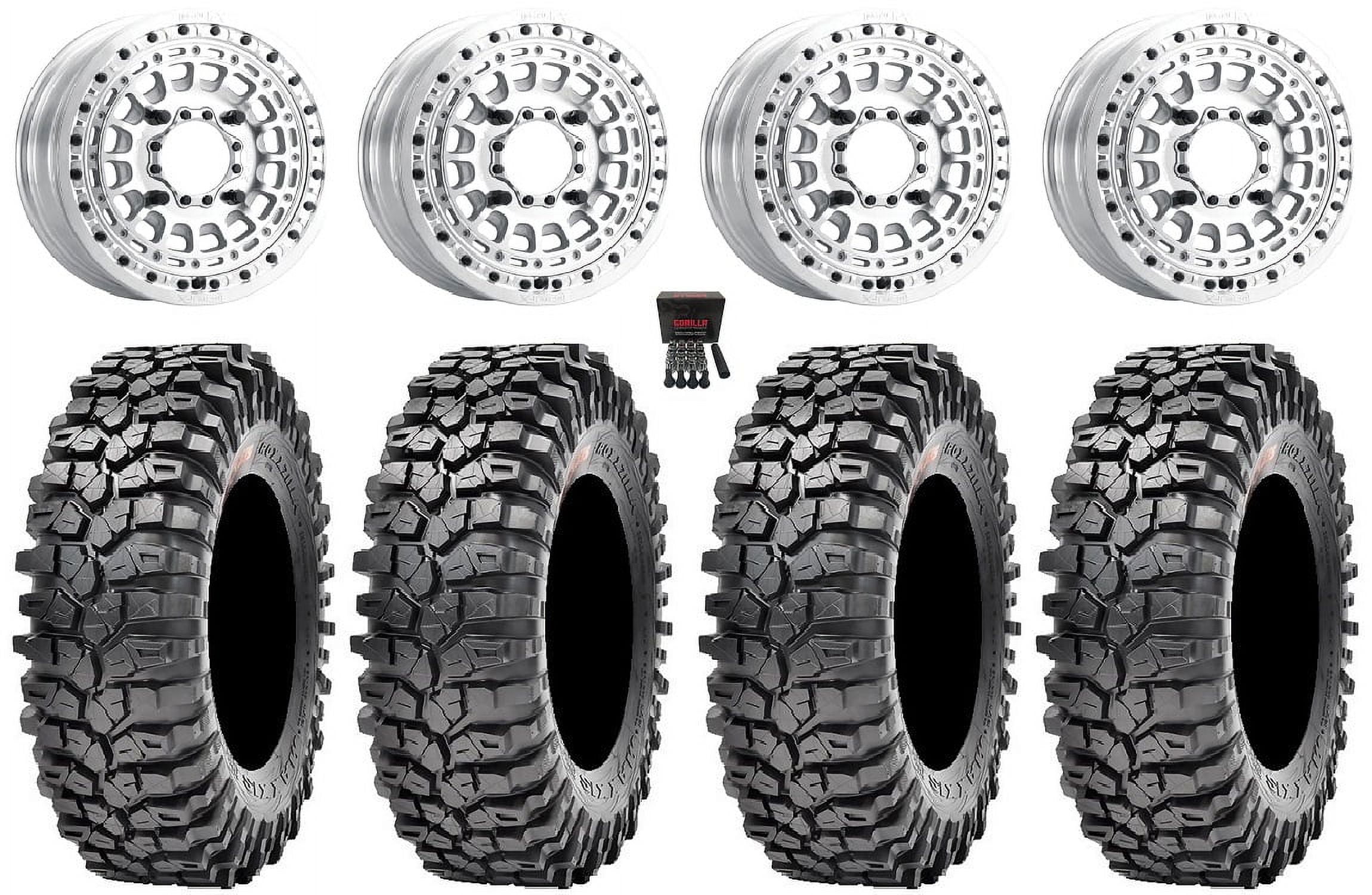MetalFX Hitman Beadlock 15x6 Wheels Raw 32" Roxxzilla 396 Tires Can-Am ...