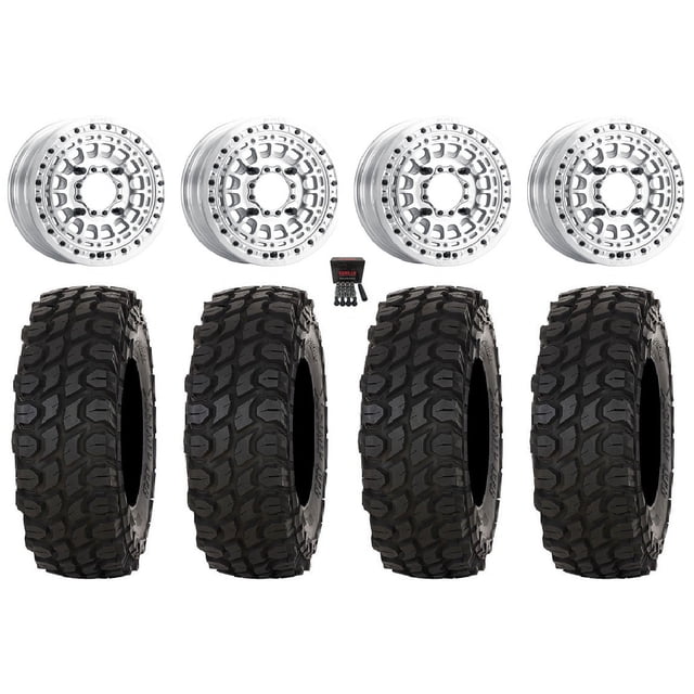 MetalFX Hitman Beadlock 15x6 Wheels Raw 35" XComp ATR Tires Can-Am ...