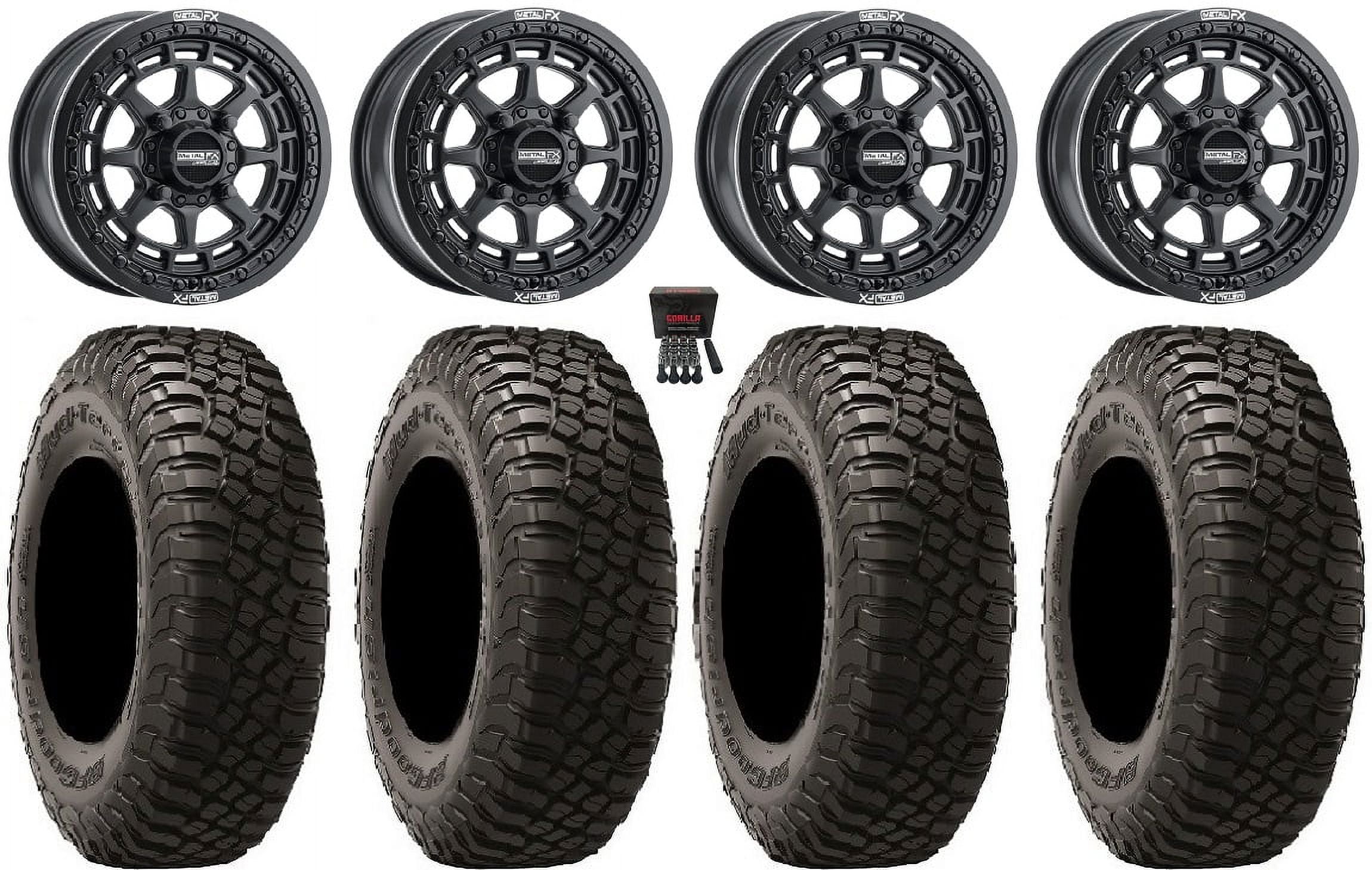 MetalFX Outlaw Bdlk 15" Wheels Bk 30" BFG KM3 Tires Can-Am Commander ...