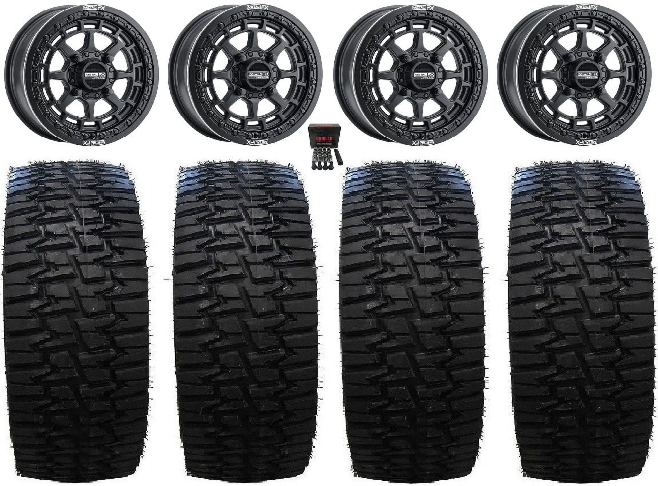 MetalFX Outlaw Bdlk 15" Wheels Bk 33" Desert Race Tires Can-Am ...