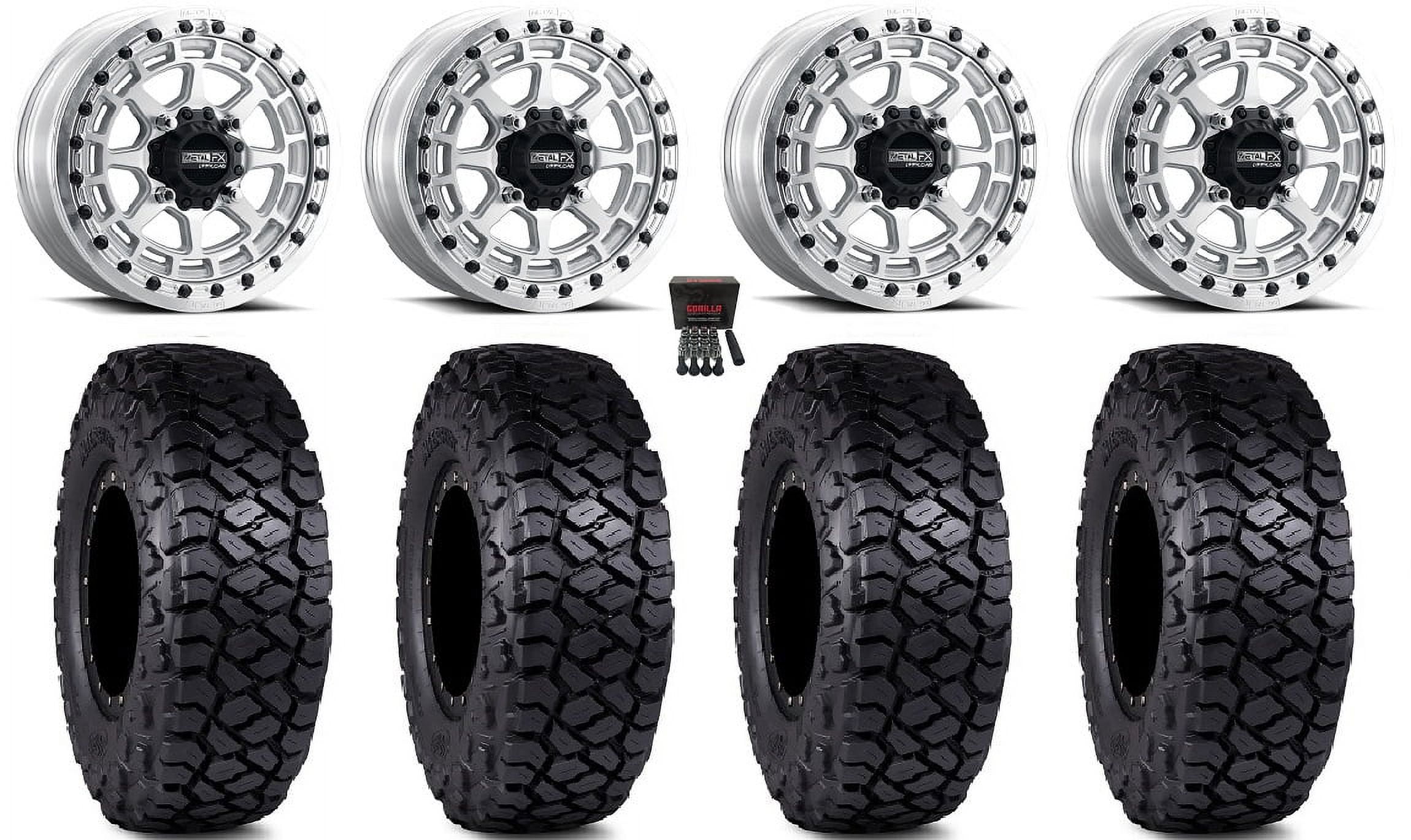 MetalFX Outlaw Bdlk 15" Wheels Raw 30" Intersect Tires Can-Am Commander ...