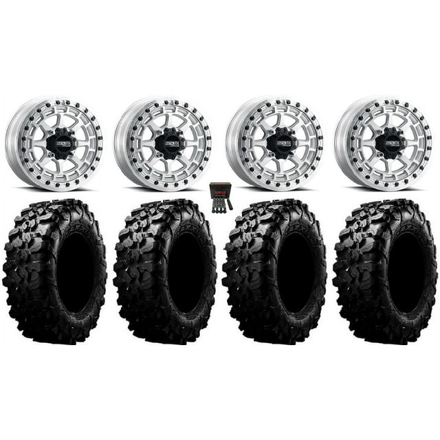 MetalFX Outlaw Bdlk 15" Wheels Raw 35" Carnivore Tires Polaris RZR XP ...