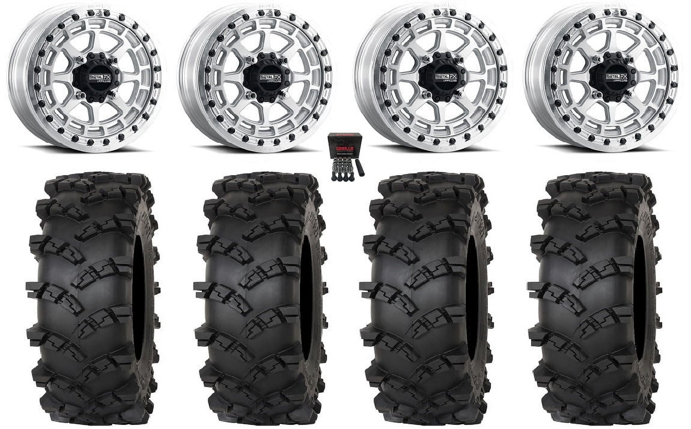 MetalFX Outlaw Bdlk 15" Wheels Raw 35" Outlaw M/T Tires ...