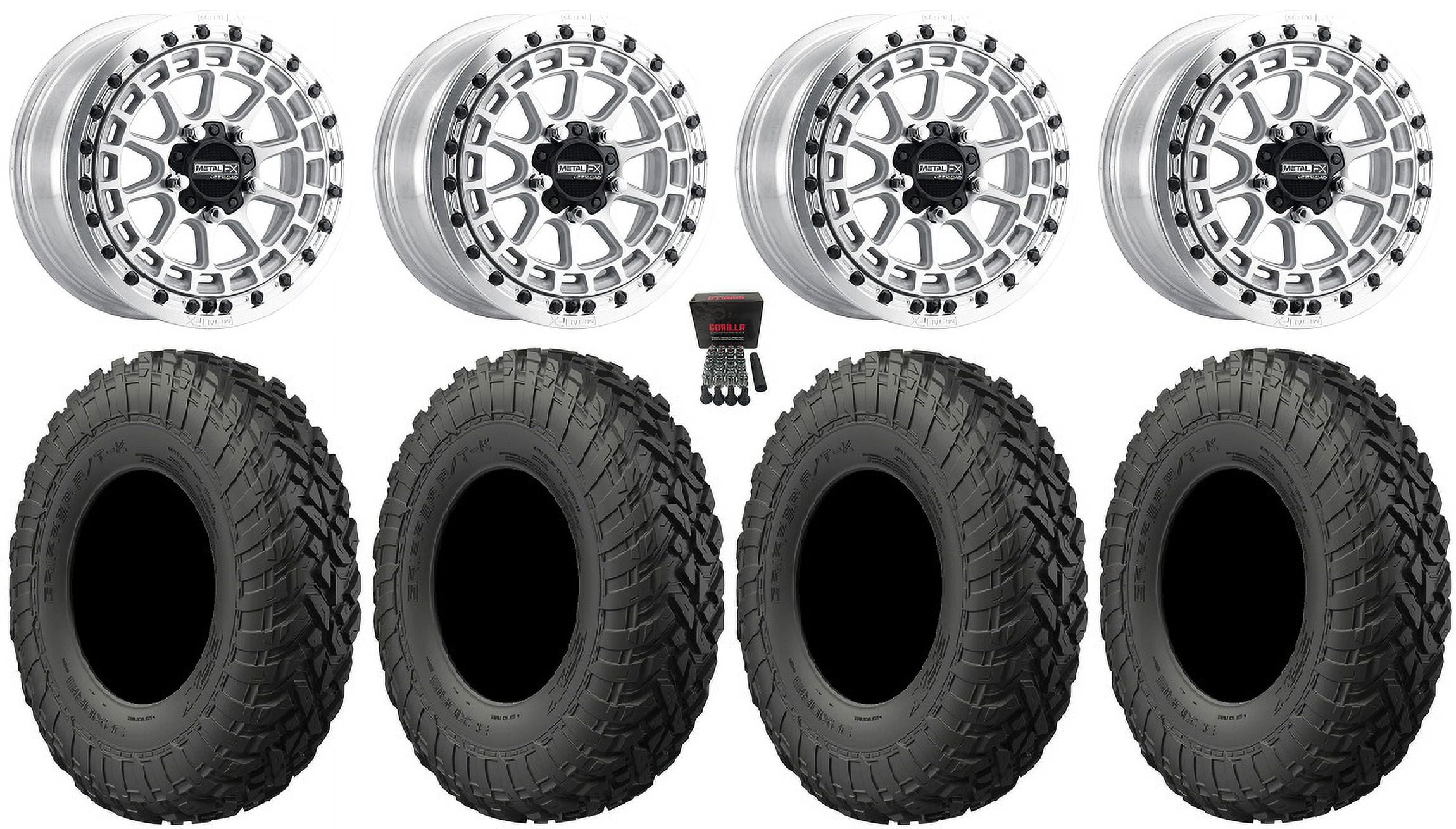 MetalFX Outlaw R Bdlk 15" Wheels Raw 32" Gripper T/R/K Tires Polaris ...