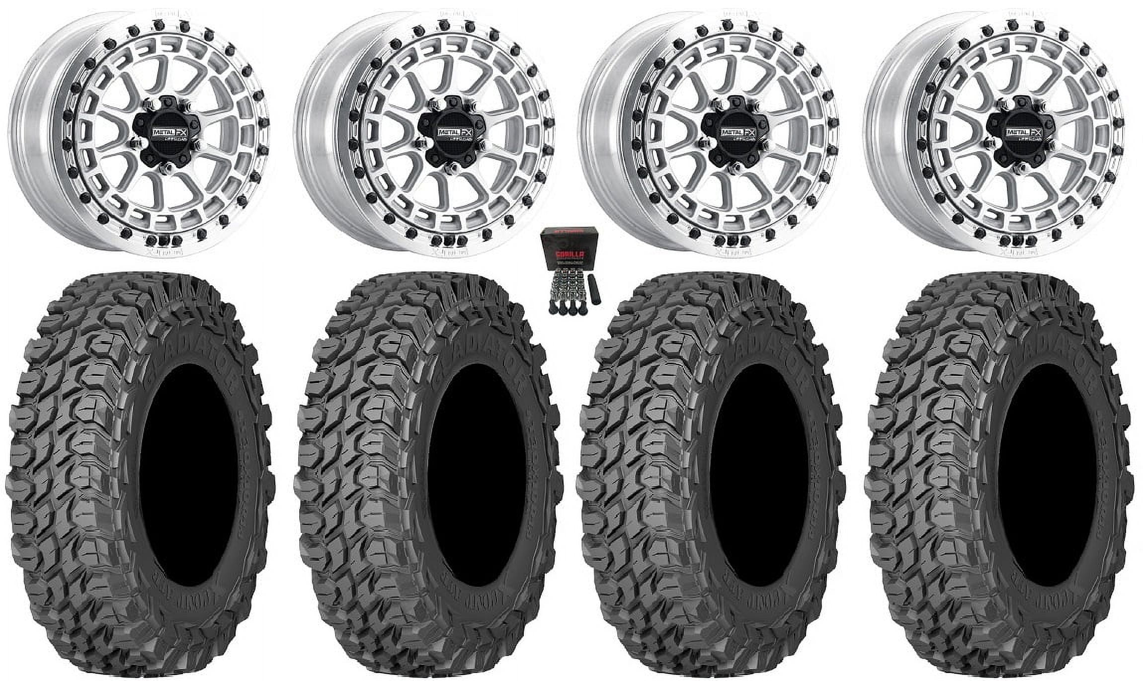 MetalFX Outlaw R Bdlk 15" Wheels Raw 32" X Comp ATR Tires Polaris RZR ...