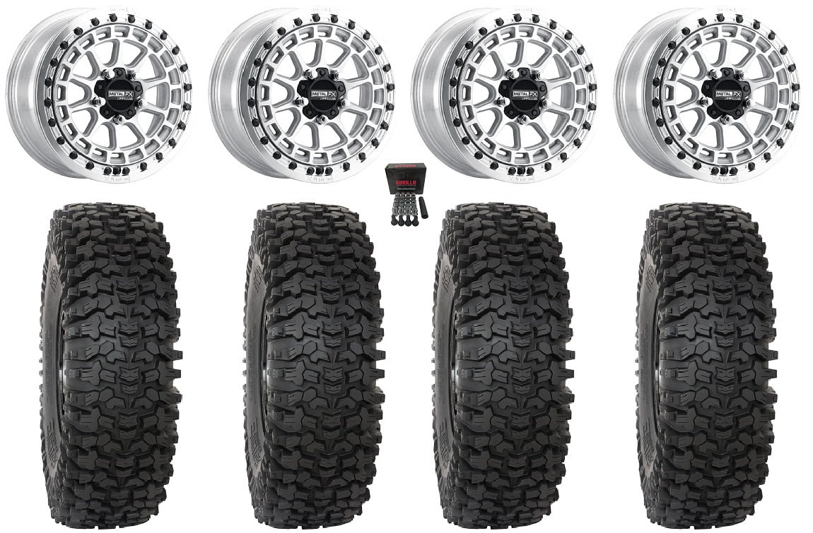 MetalFX Outlaw R Bdlk 15" Wheels Raw 33" RC500S Sticky Tires Polaris ...
