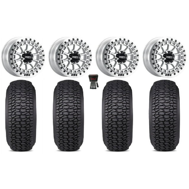 MetalFX Outlaw R Bdlk 15" Wheels Raw 35" Regulator 2 Tires Polaris RZR ...